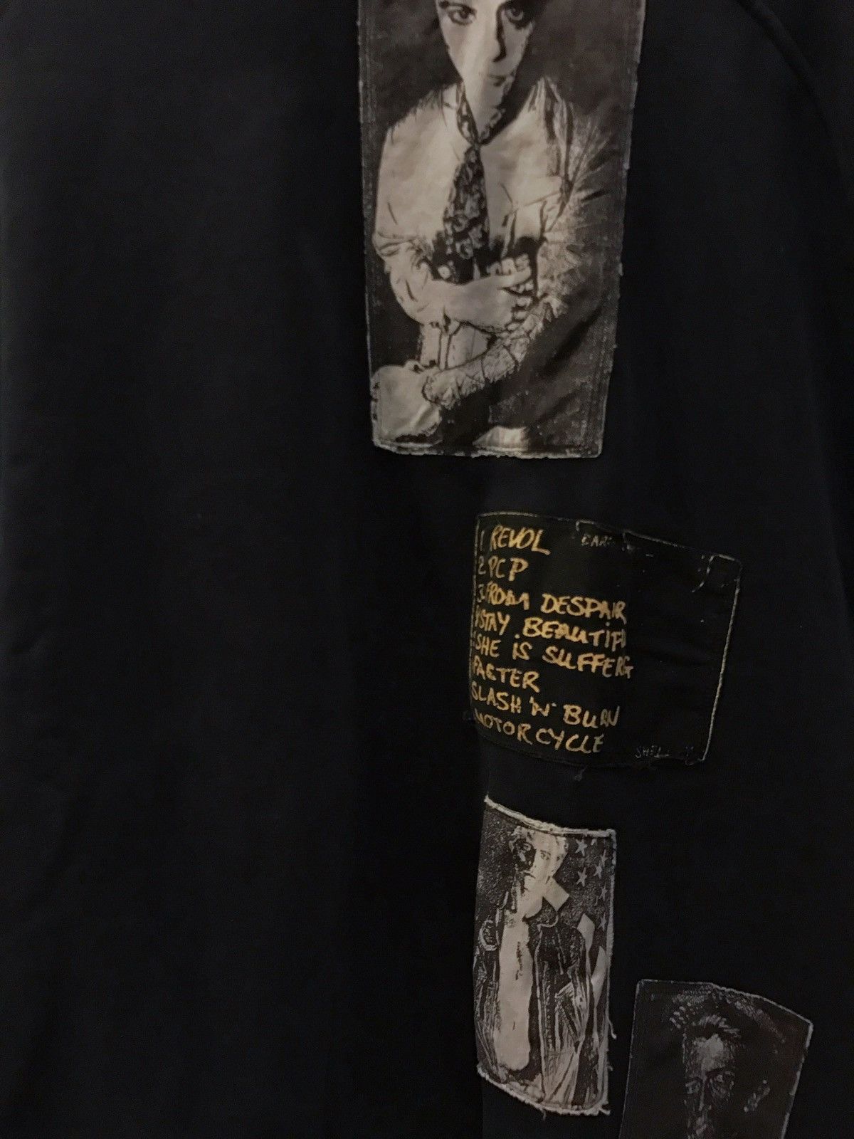 Raf Simons "Riot Riot Riot" Patchwork Hoodie Vest in Black | Grailed