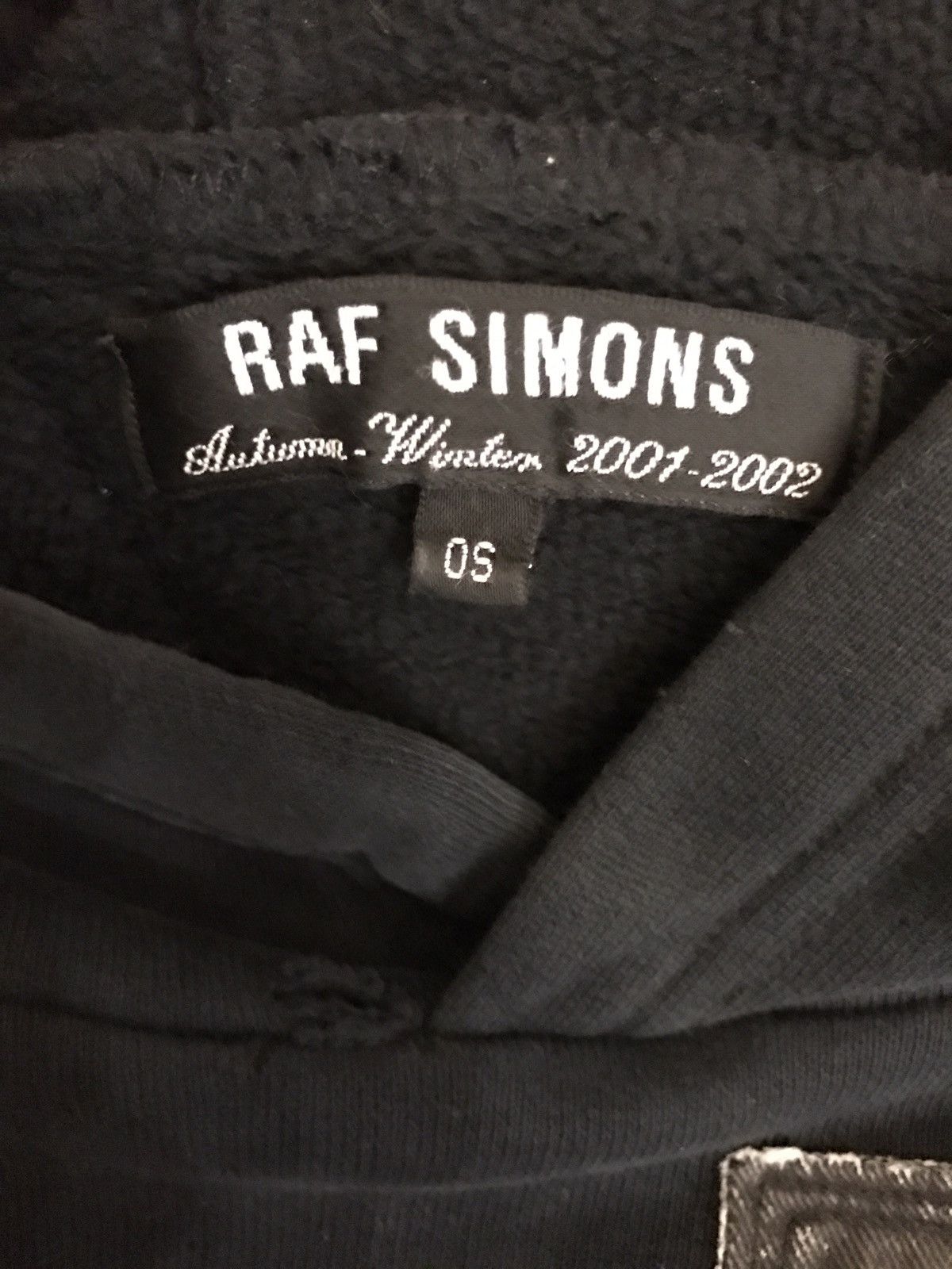 Raf Simons "Riot Riot Riot" Patchwork Hoodie Vest in Black | Grailed