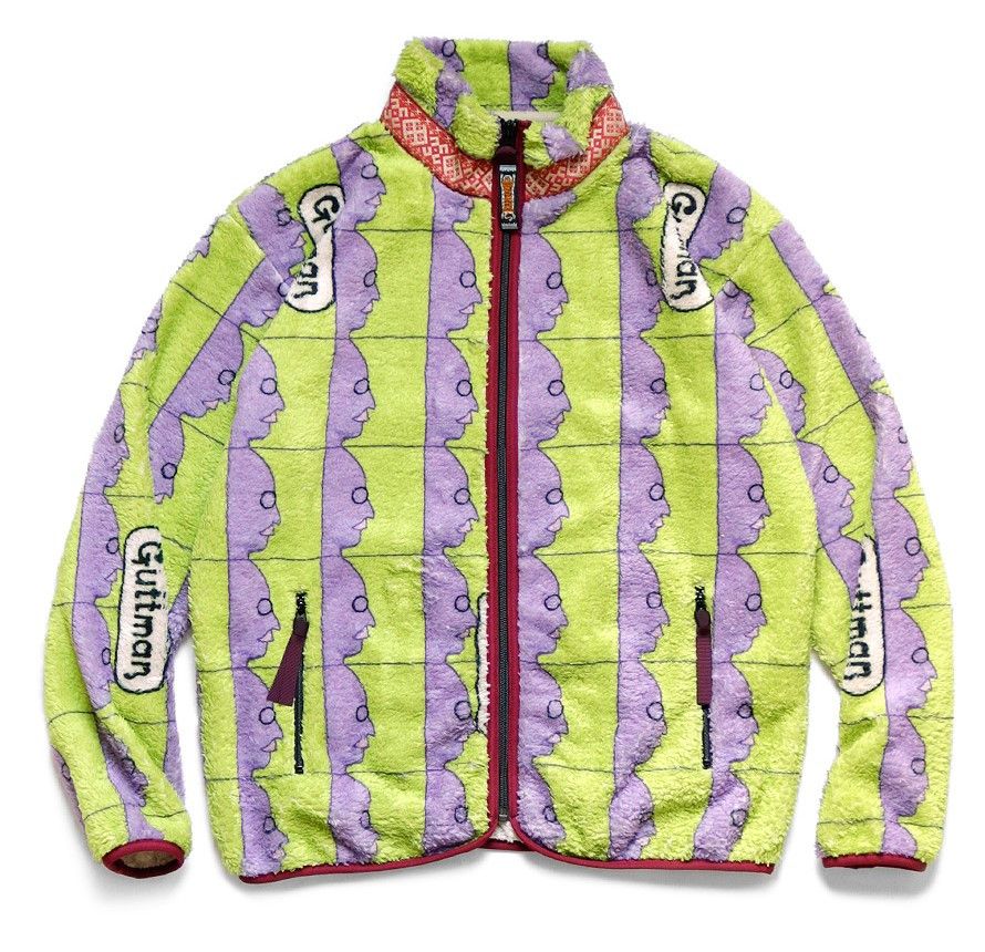 Kapital KAPITAL bamboo Guttman Pattern fleece zip blouson green M | Grailed