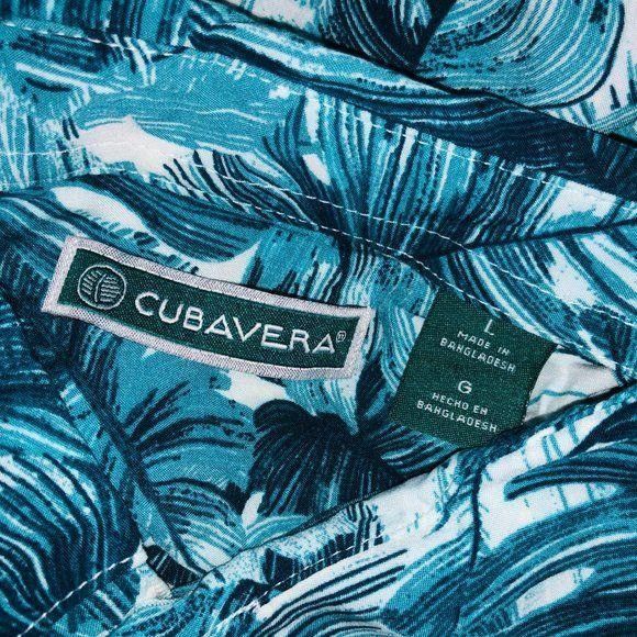 Cubavera Cubavera Tropical Leaves Theme Short Sleeve Shirt | Grailed