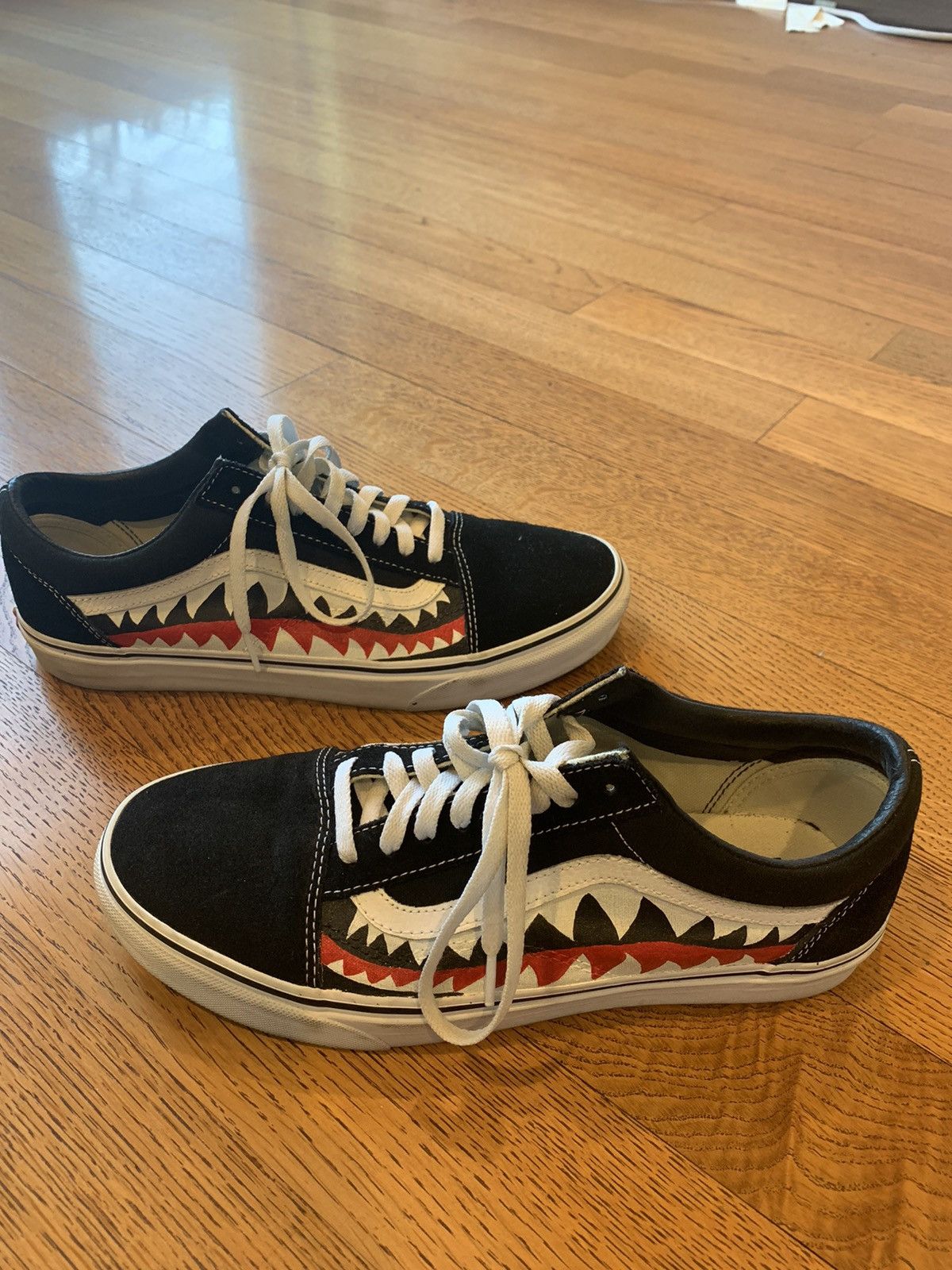 Vans Custom Shark Teeth Vans Old Skool | Grailed