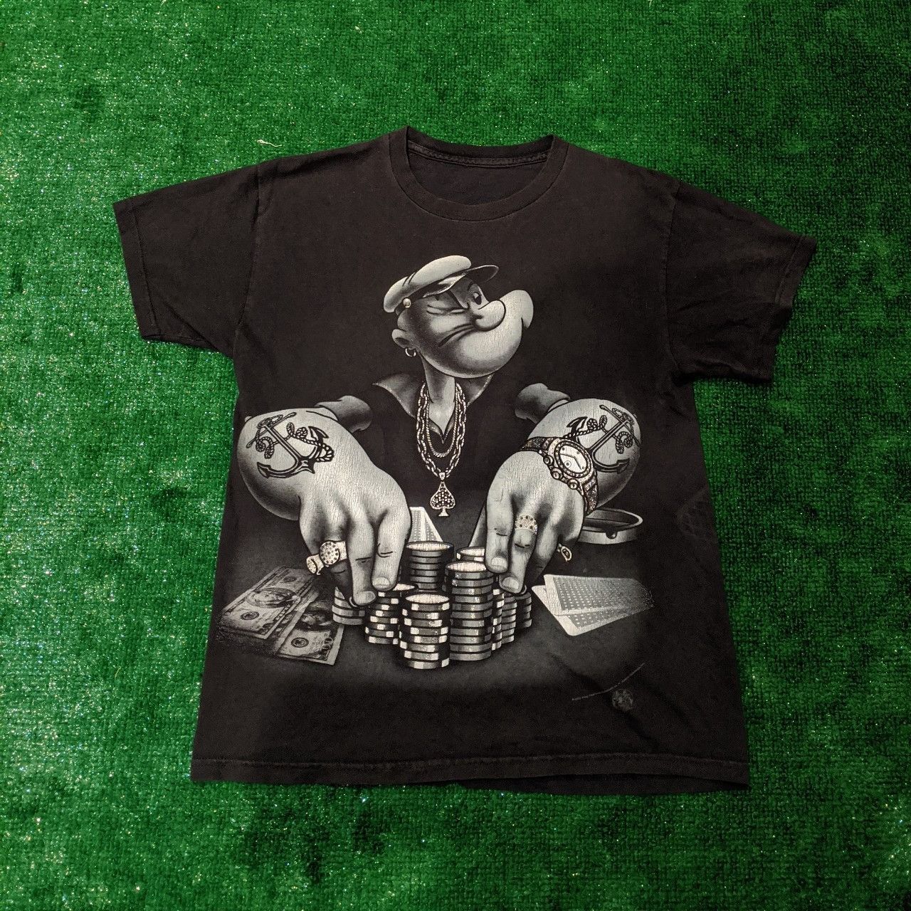 Cartoon Network × Vintage Vintage Gangsta Popeye Shirt | Grailed