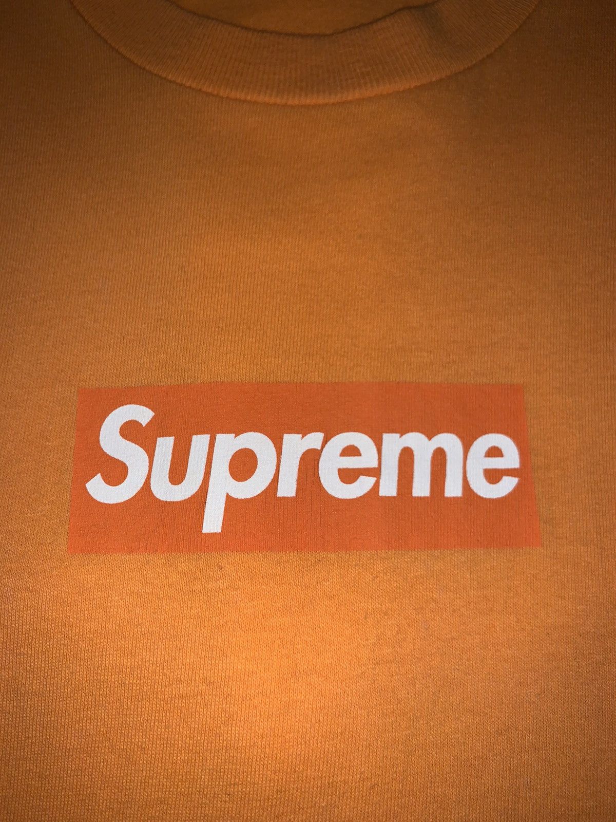 Supreme Orange Box Logo Tee | Grailed
