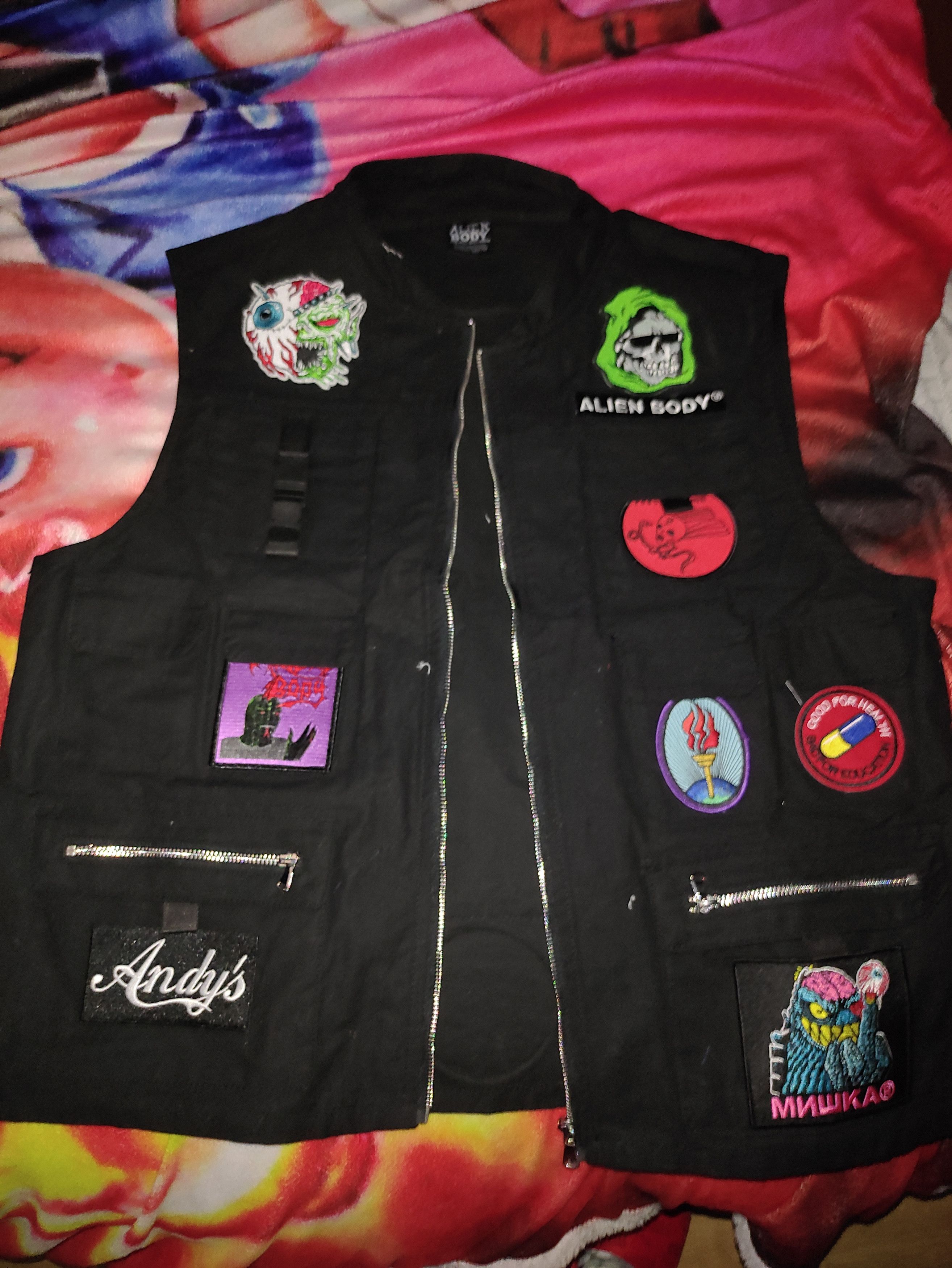 Mishka × Streetwear Alien Body TECHWEAR Vest + custom patches | Grailed