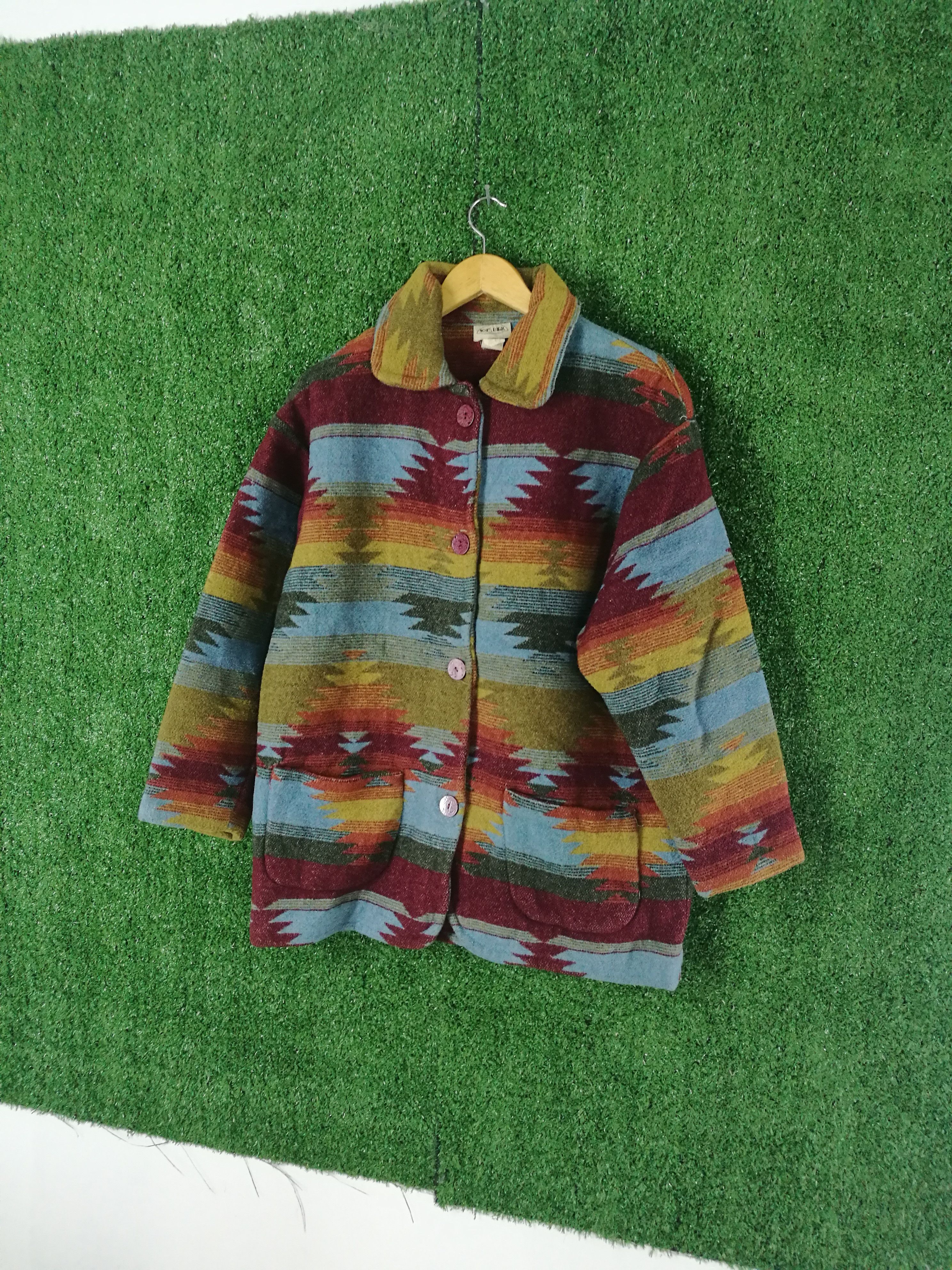 Made In Usa Navajo Aztec Southwestern Hobo pendleton wool jacket | Grailed