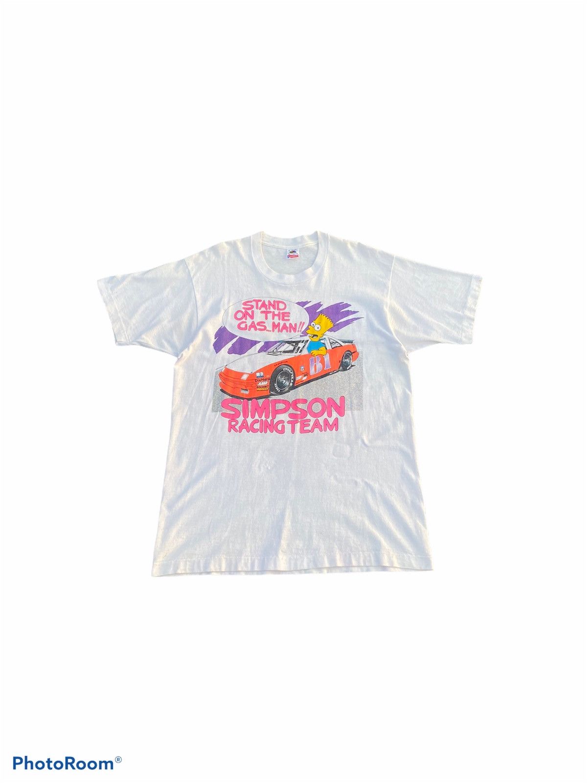 NASCAR × The Simpsons × Vintage VINTAGE 90’s BART SIMPSON RACE TEE ...