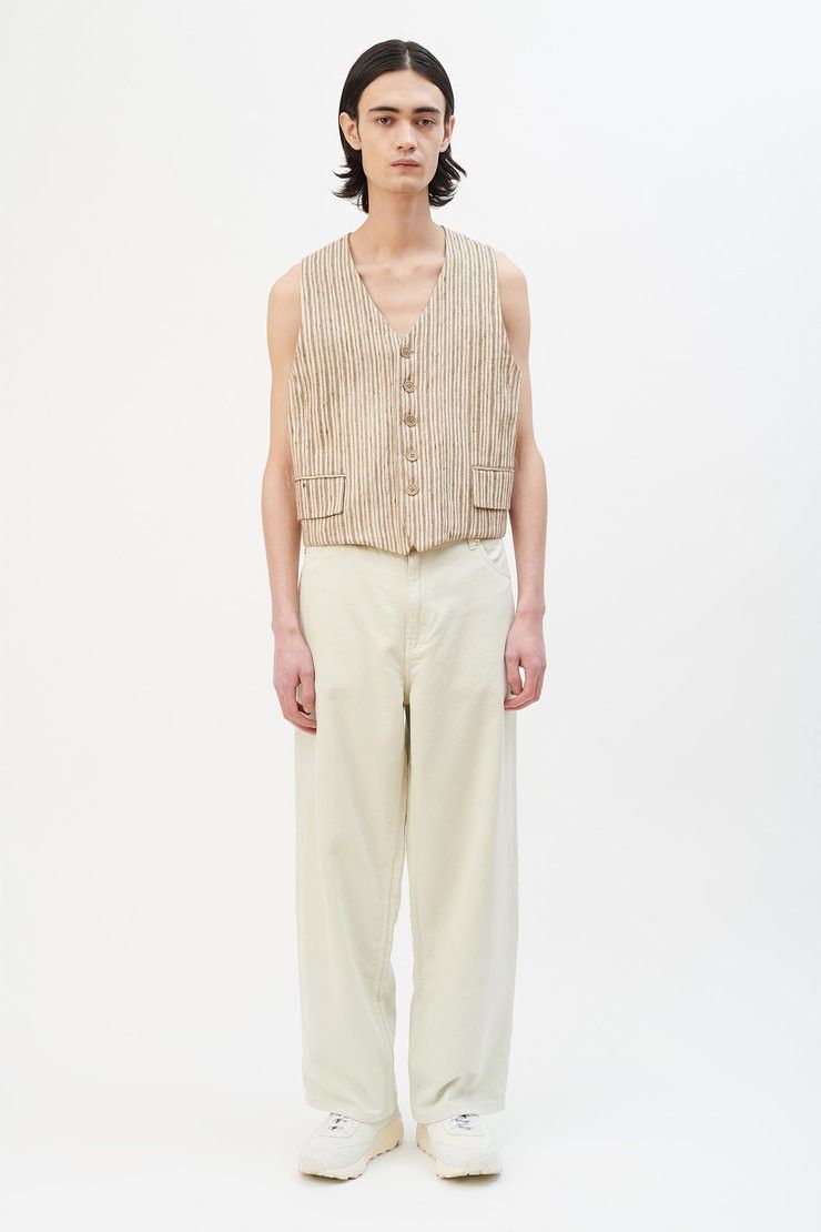 Our Legacy Our Legacy Vast Cut Translucent White Satin Trousers Pants ...