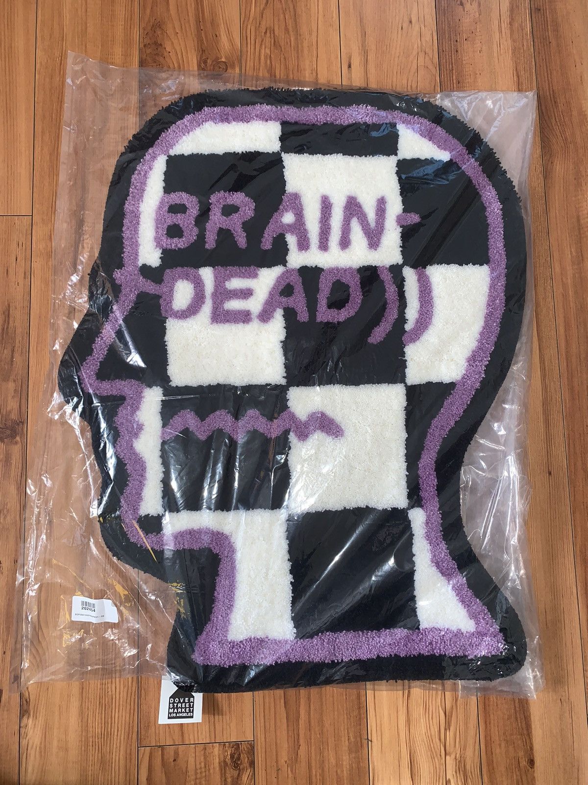Brain Dead Brain Dead Checkered Logo Pink Head Rug | Grailed