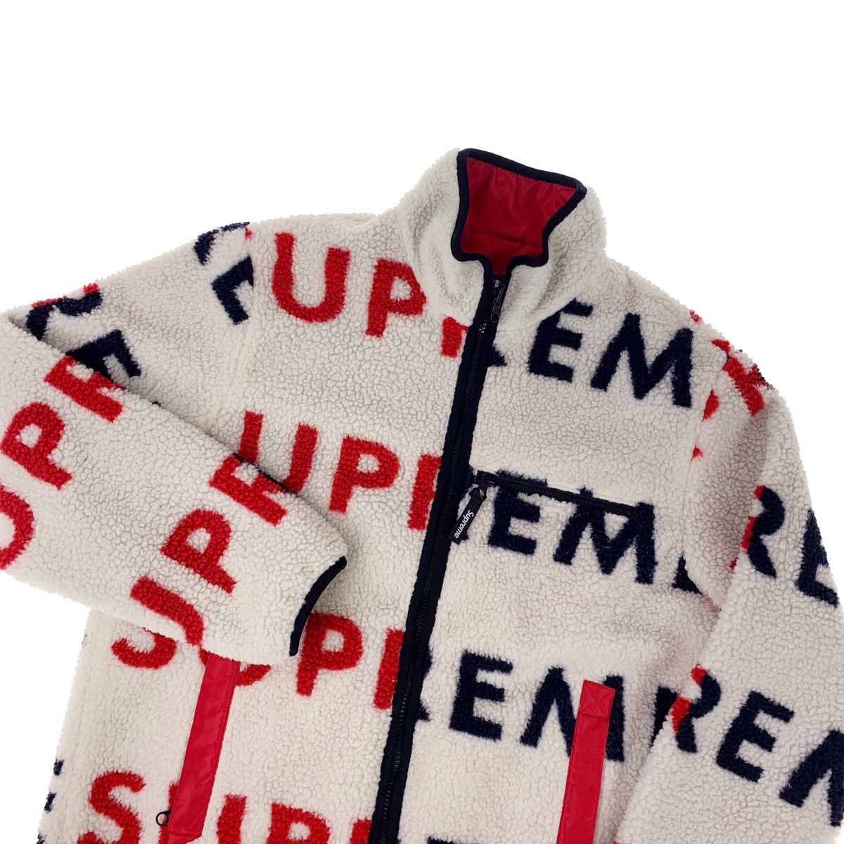 Supreme Supreme Reversible Logo Fleece Jacket | Grailed
