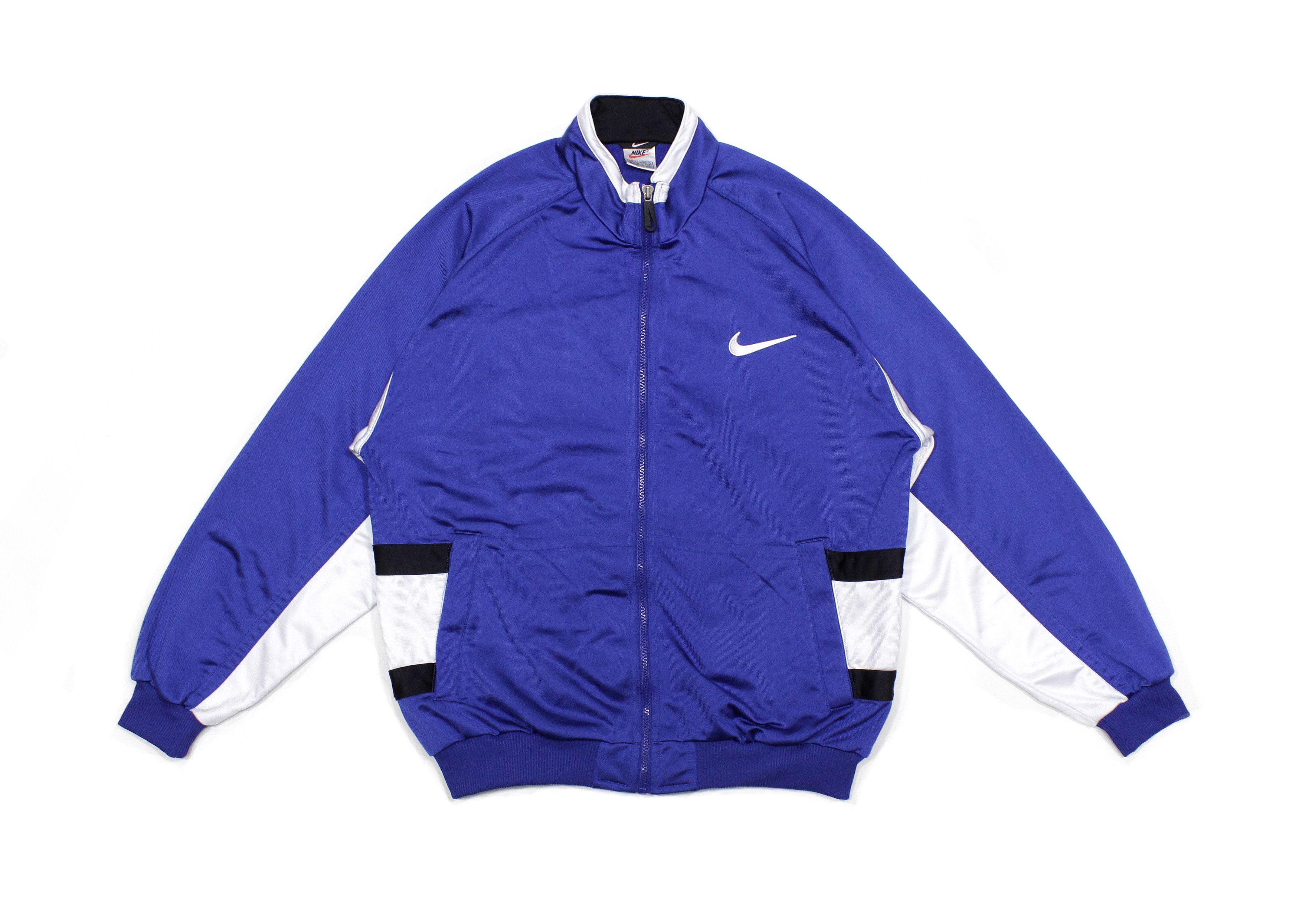 Nike × Vintage 90S Embroidered Big Swoosh Zip Sport Jacket | Grailed