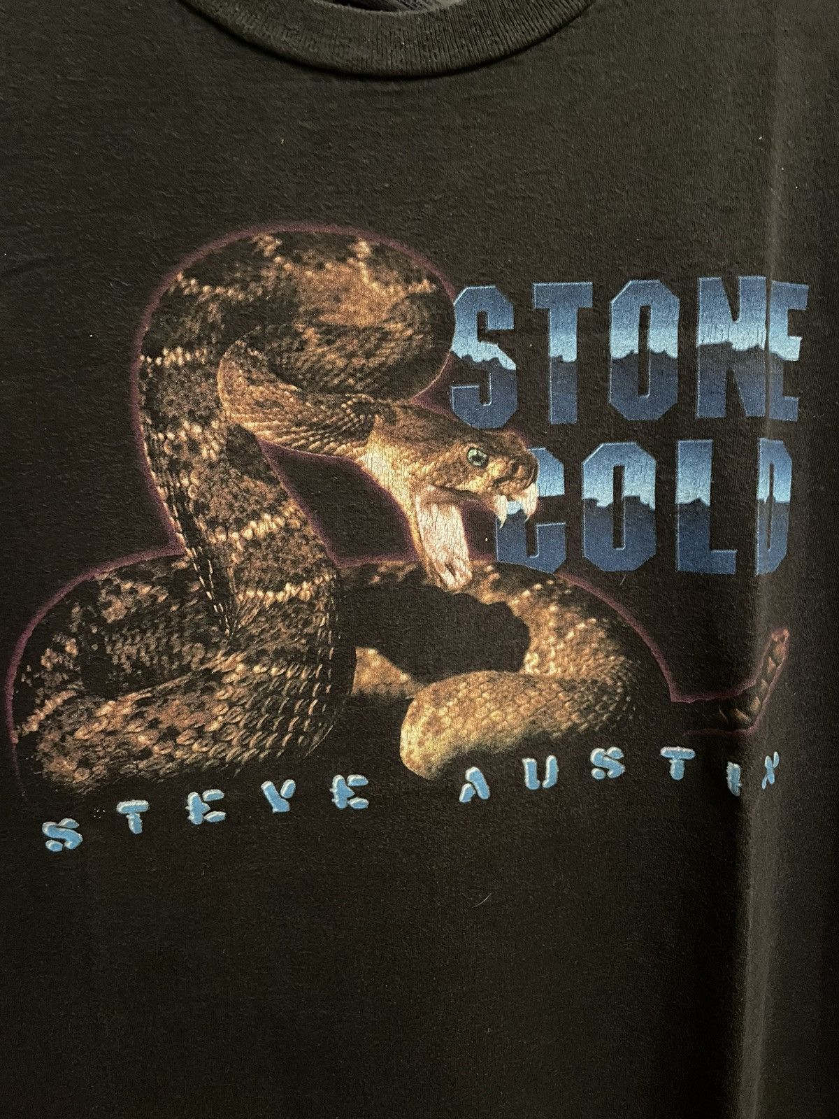 Vintage Vintage 1998 Steve Austin Stone Cold Snake Tultex Tee Shirt ...