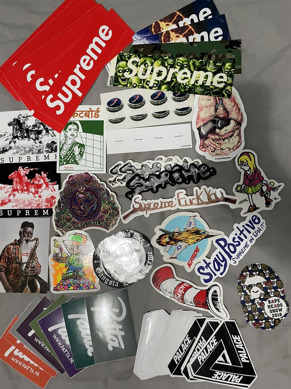 Supreme Supreme stickers patta palace | Grailed
