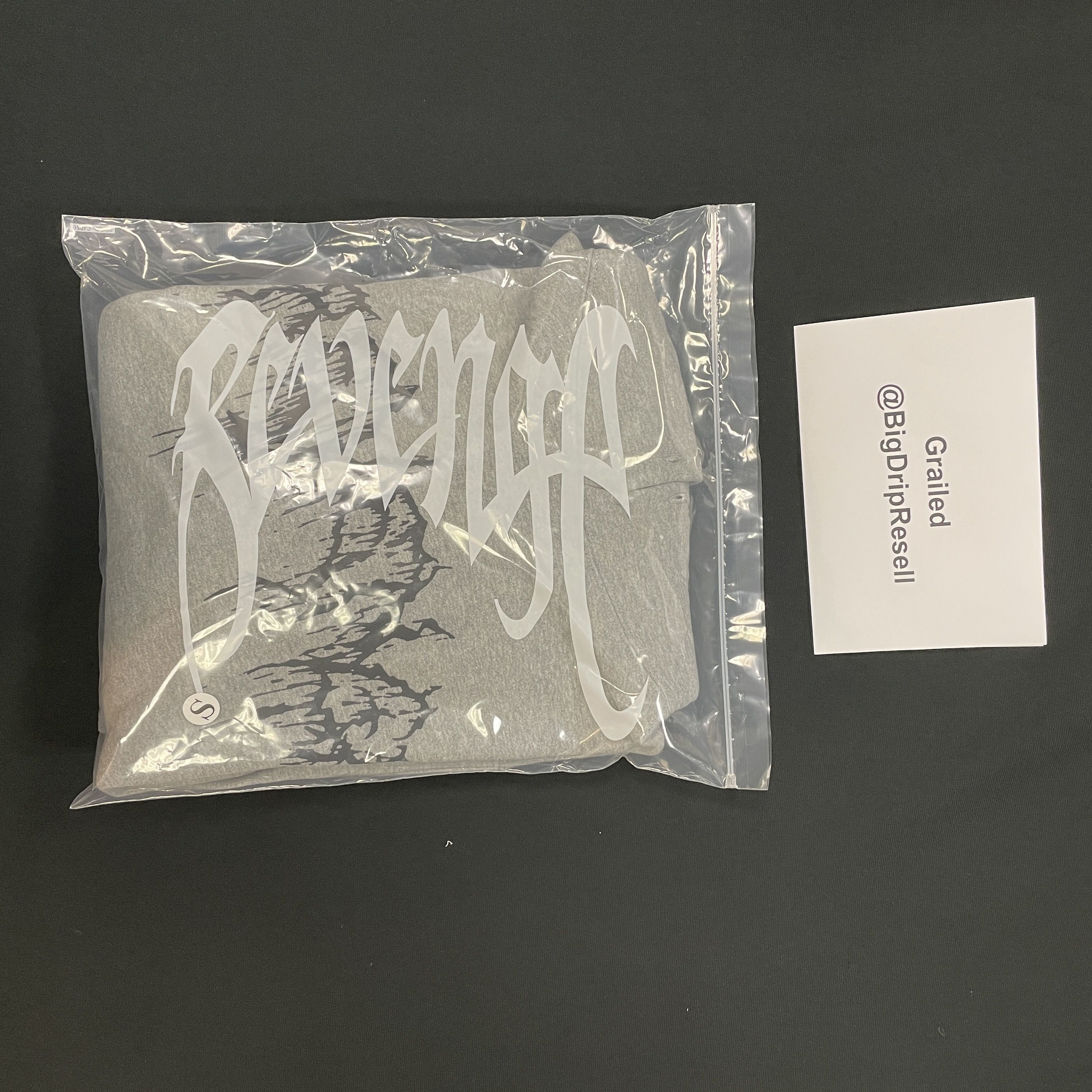 Revenge (S) Revenge Grey Lightning Drip Hoodie (DS) | Grailed