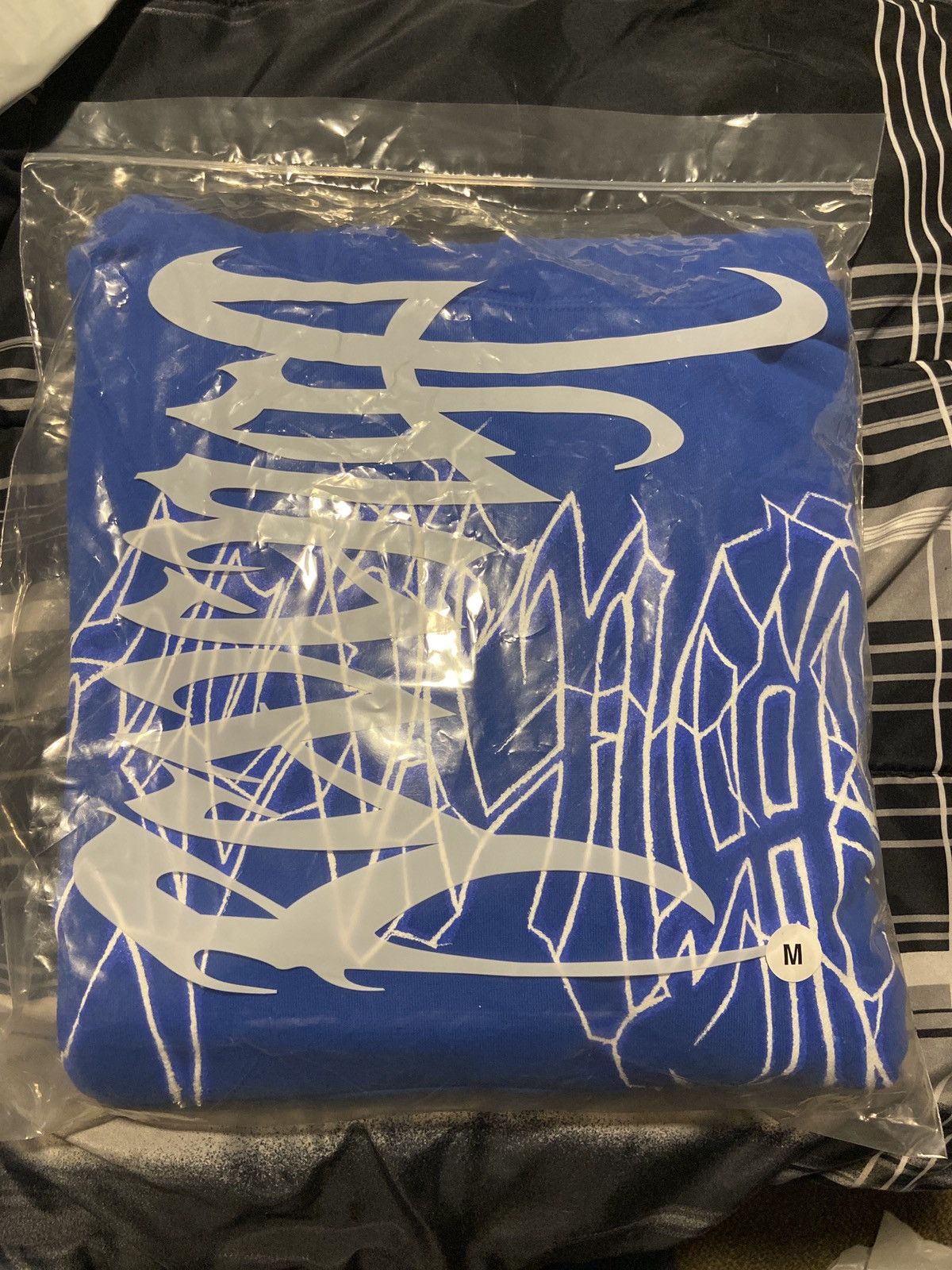 999 Club × Revenge Revenge blue lightning logo hoodie | Grailed