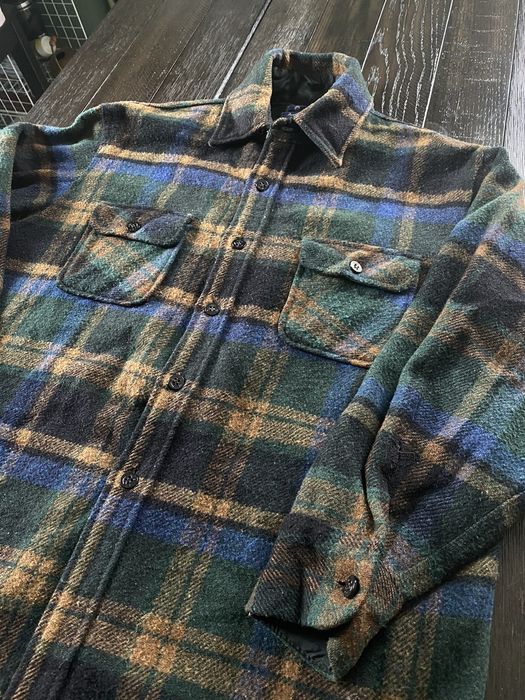 Vintage Vintage Italian Wool Thick Flannel Shirt Jacket Work 70s 80s ...