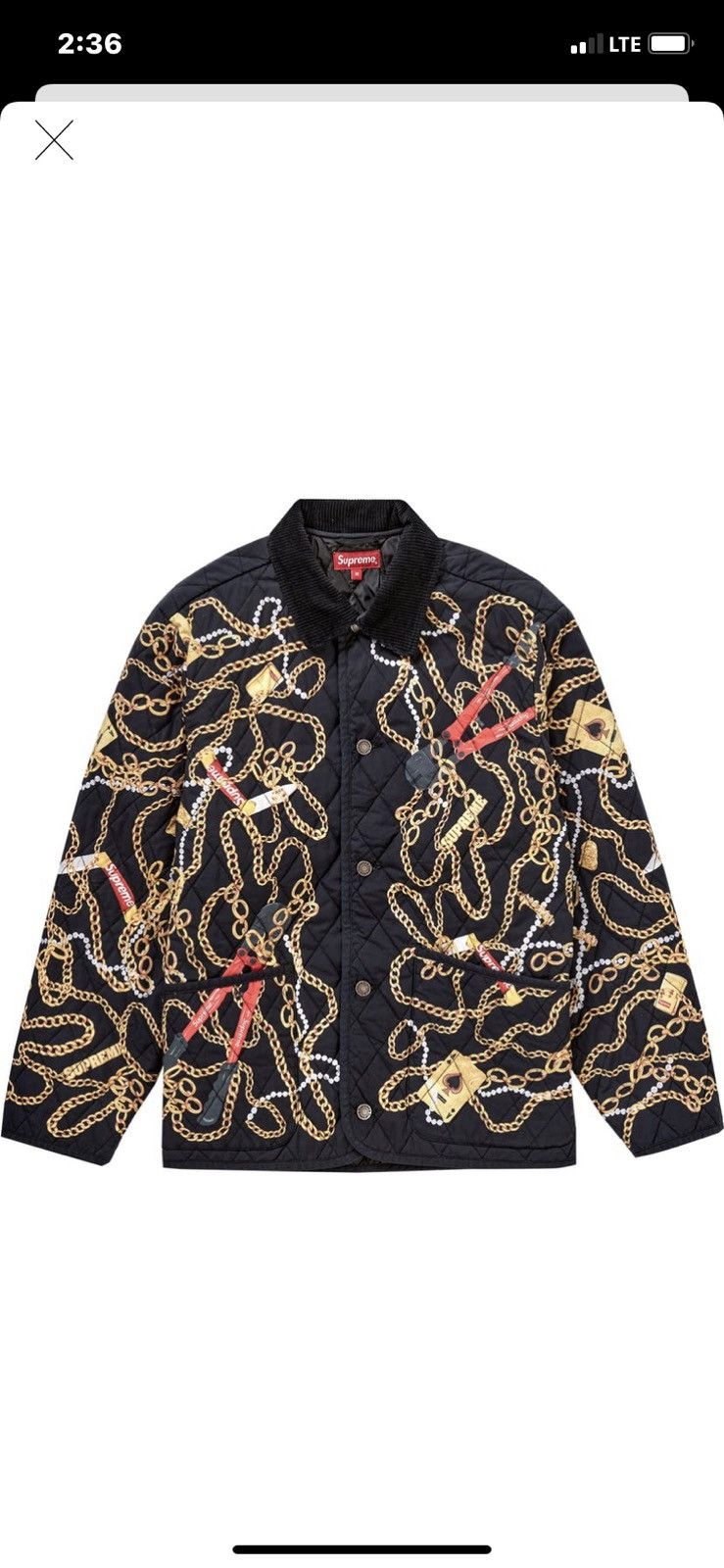 Supreme Supreme Chains Quilted Jacket | Grailed