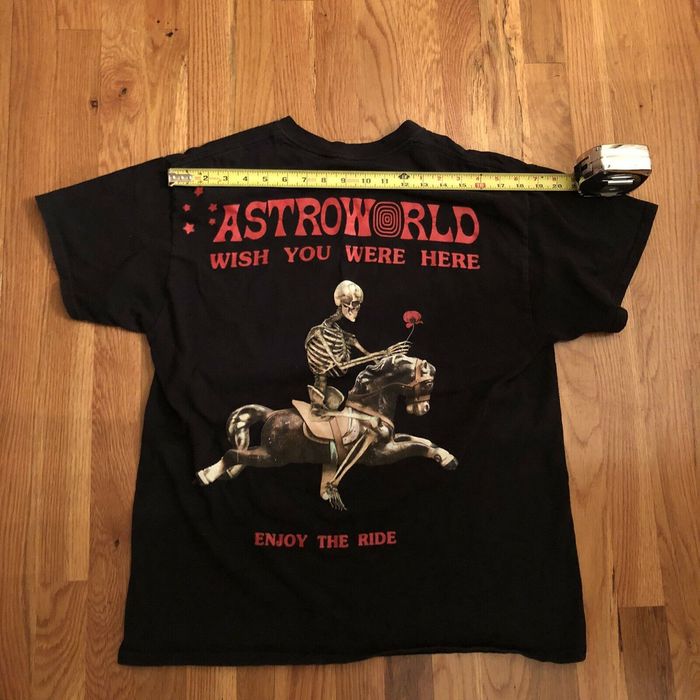 Travis Scott Travis Scott Astroworld Carousel Horse Tee Skeleton Black ...