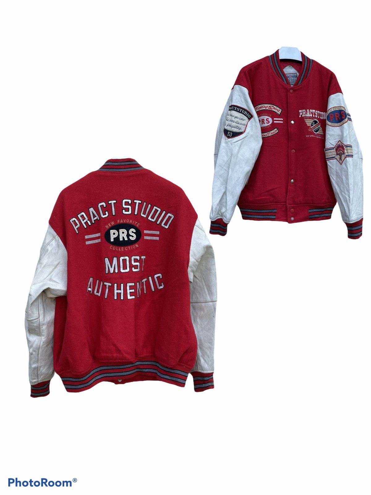 Vintage PRACT STUDIO Exiciting True Animation varsity jacket | Grailed