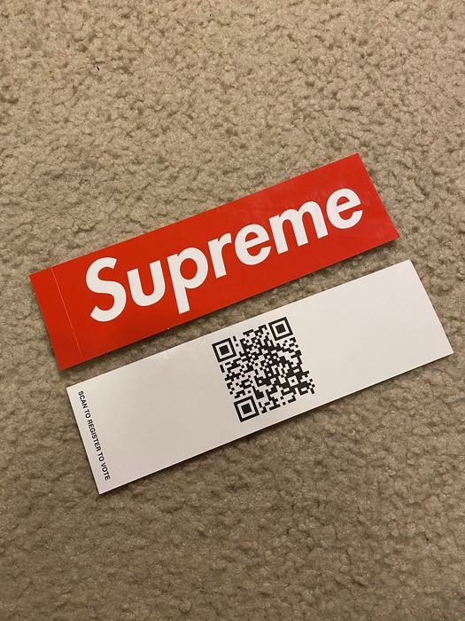 Supreme Supreme “Vote” Box Logo Sticker USA Flags Smurf Camo BOGO | Grailed