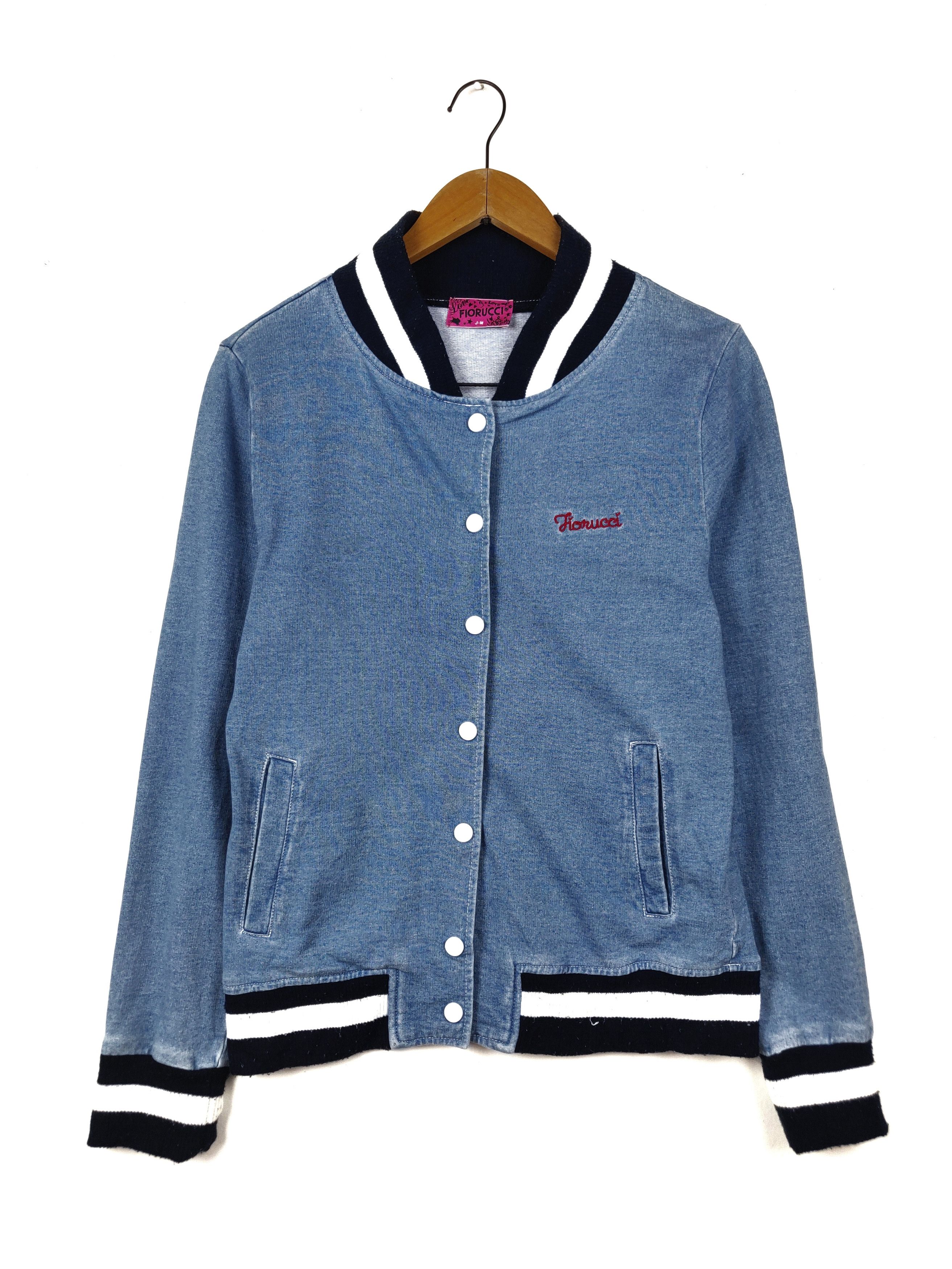 Vintage Vintage Fiorucci Varsity Denim Jacket Snap Button Sweater | Grailed