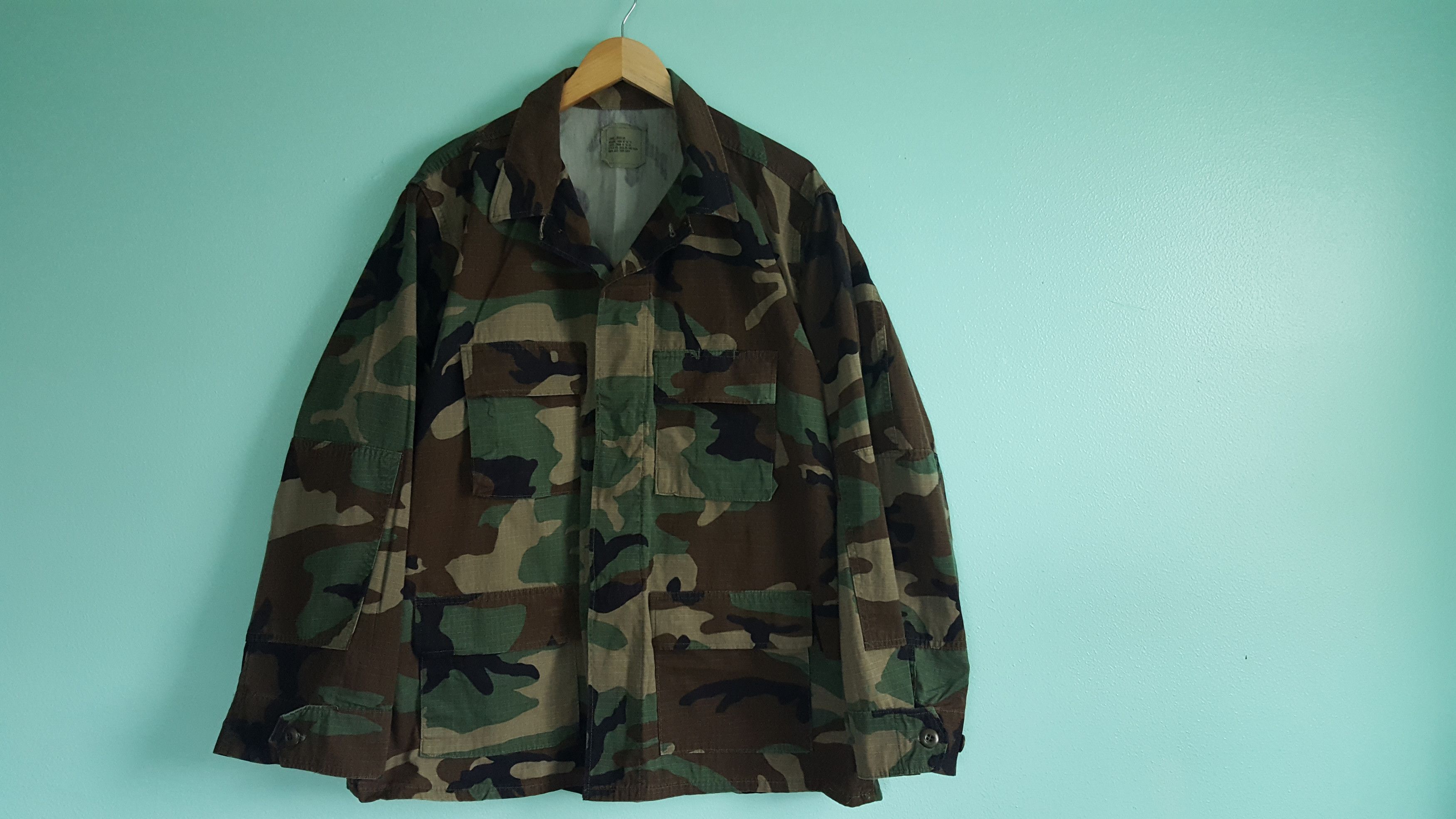 Vintage Vietnam Woodland Camo Military Button Jacket Grailed