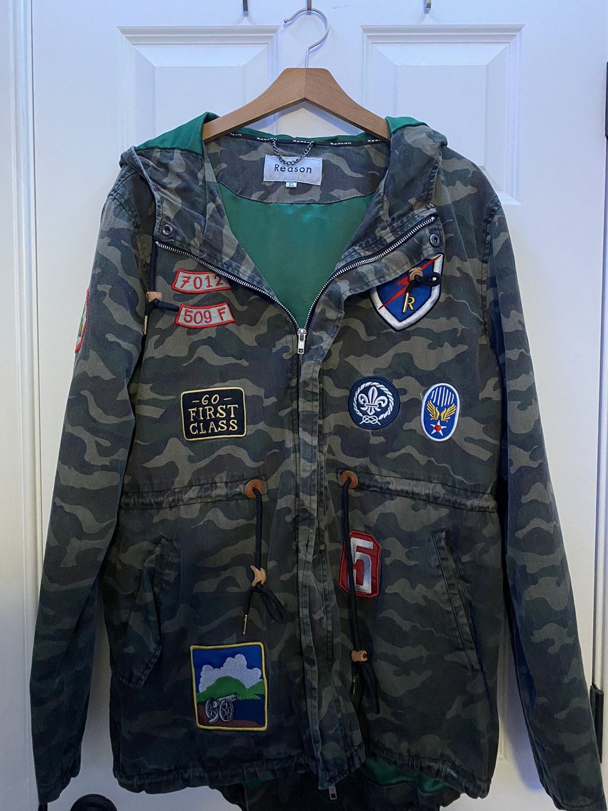 Reason reason camo patch jacket | Grailed