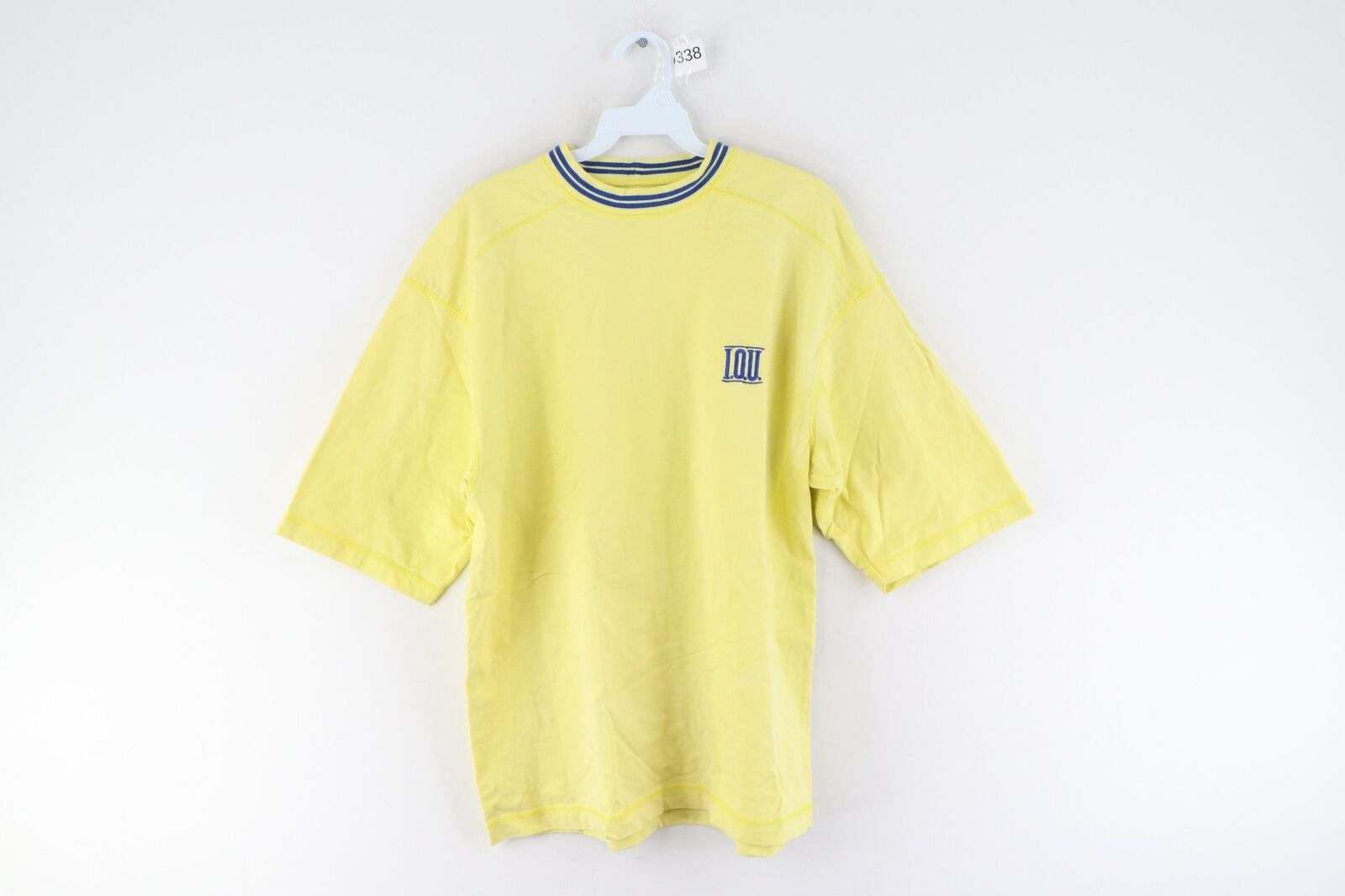 Streetwear × Vintage Vintage 90s IOU Streetwear Spell Striped Mock Neck ...