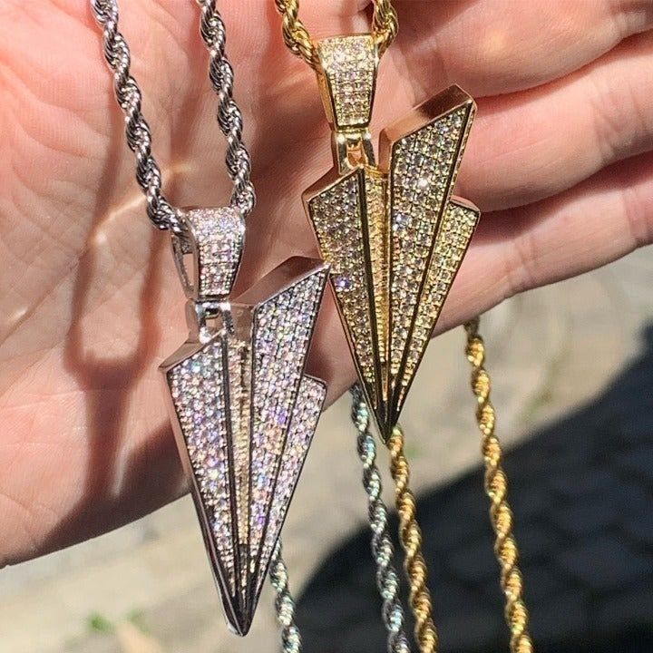 Streetwear Paper Airplane Pendant + Rope Chain | Grailed