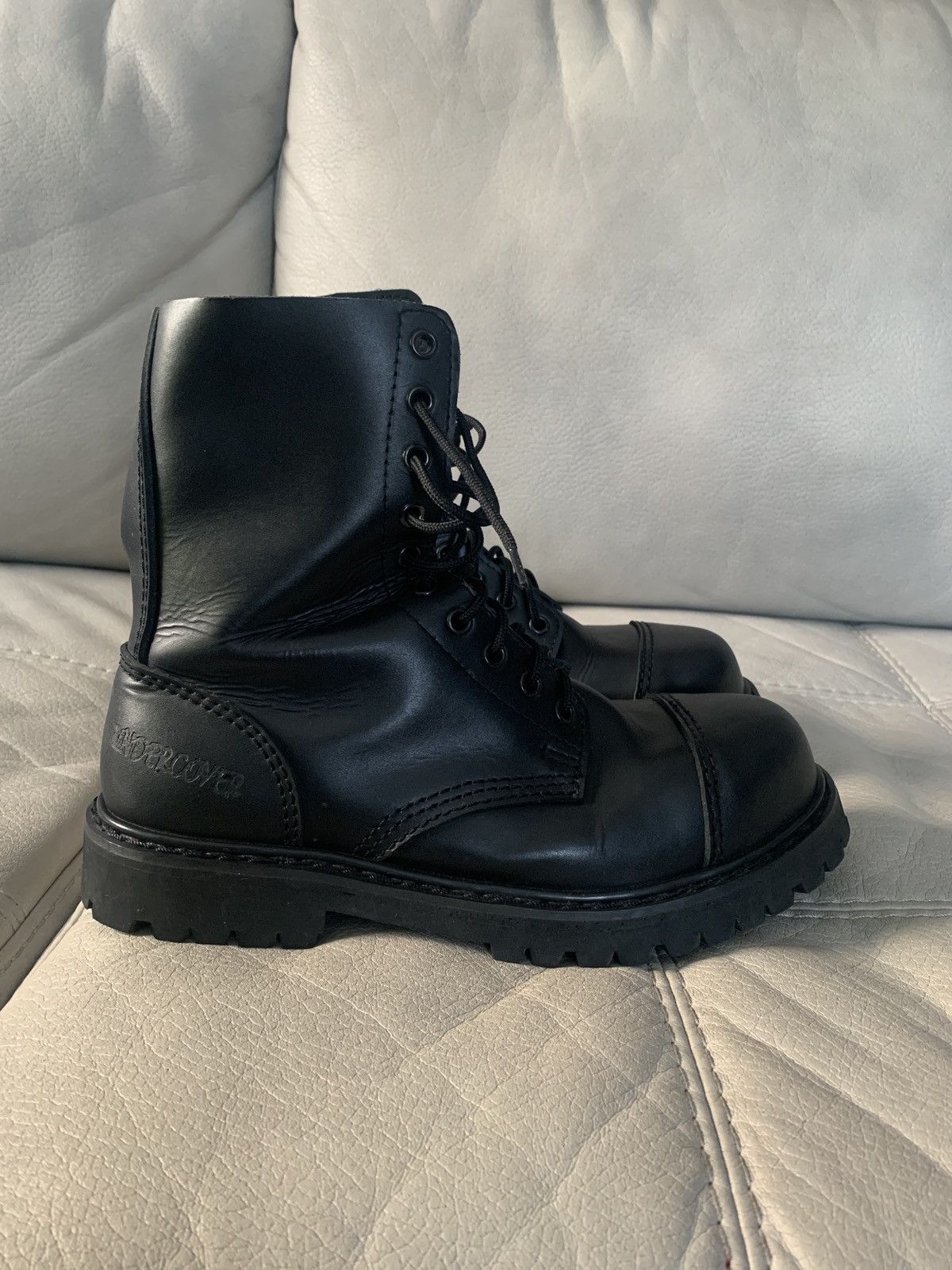 Undercover × Vintage Steel toe combat boots | Grailed