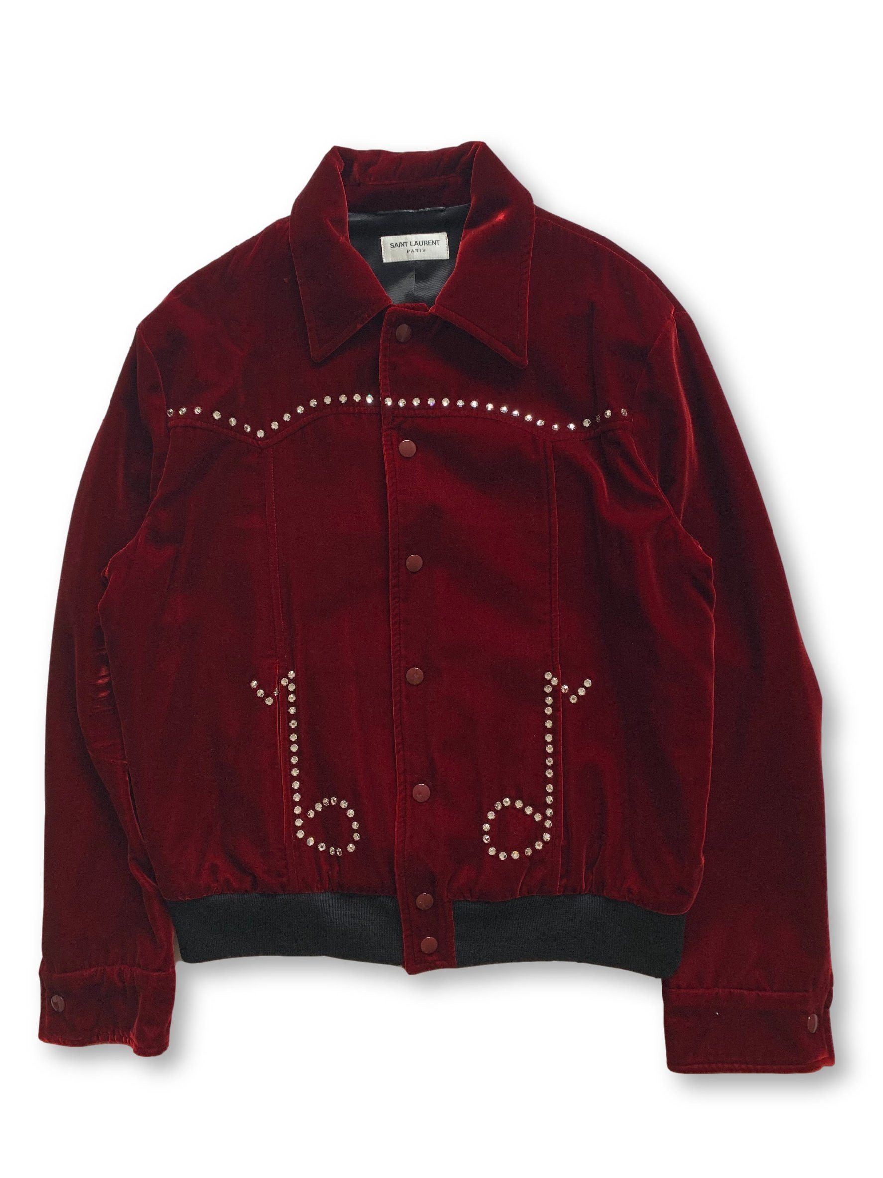 Saint Laurent Paris SAINT LAURENT PARIS AW16 VELOUR MUSIC NOTE JACKET ...