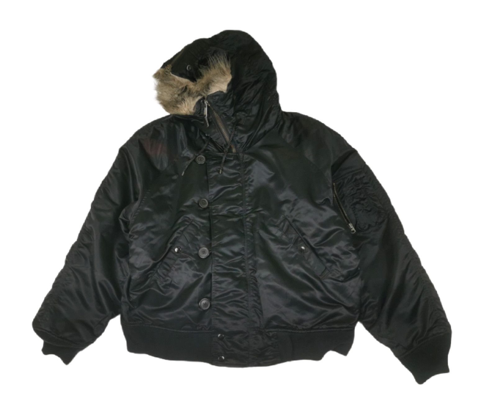 Vintage PRACT Type B-2B Talon Zipper Flying Fur Army Jacket | Grailed