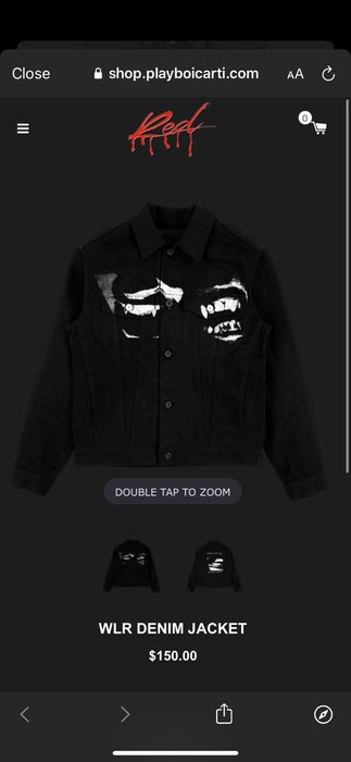 Playboi Carti Whole Lotta Red Denim Jacket | Grailed