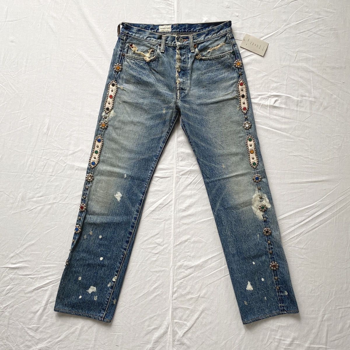 Japanese Brand × Kapital × Kapital Kountry Studded Gemstone Denim Jeans ...
