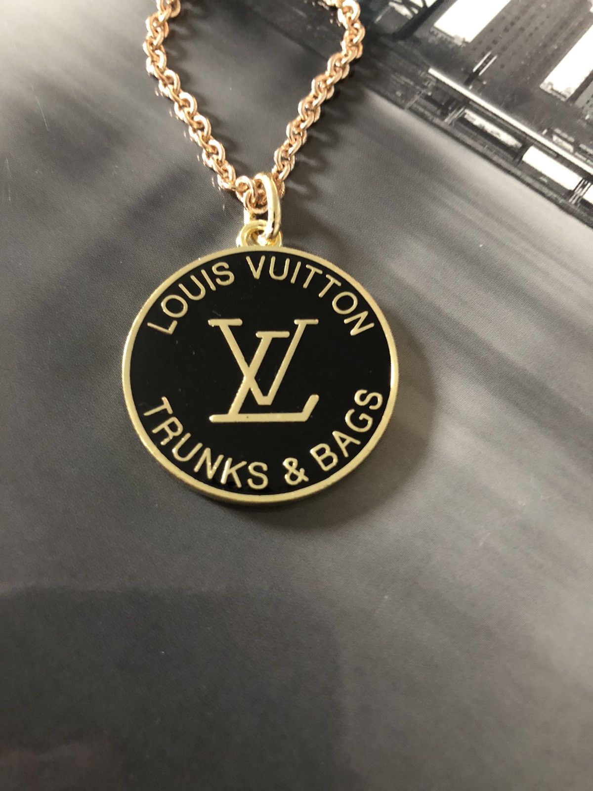 Louis Vuitton Louis Vuitton Logo Pendant & Necklace | Grailed