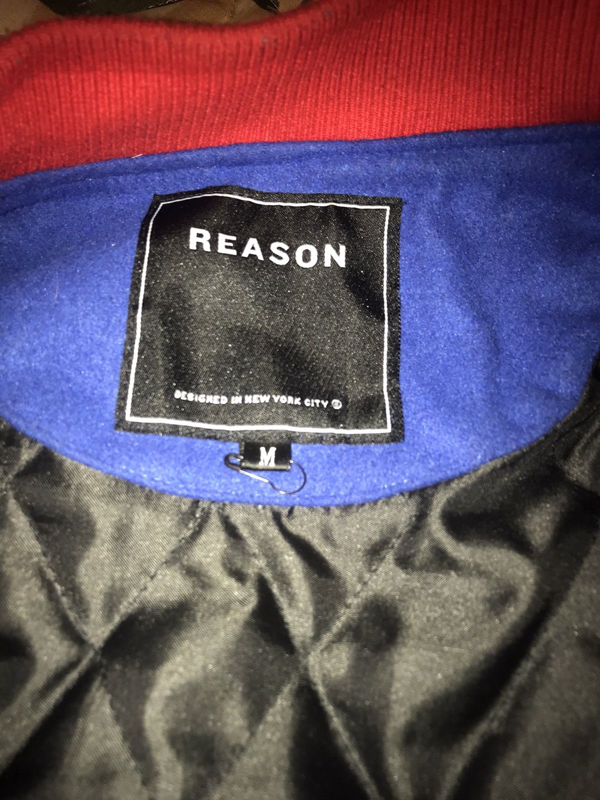 Reason Reason Varsity bomber jacket (Various patches) | Grailed