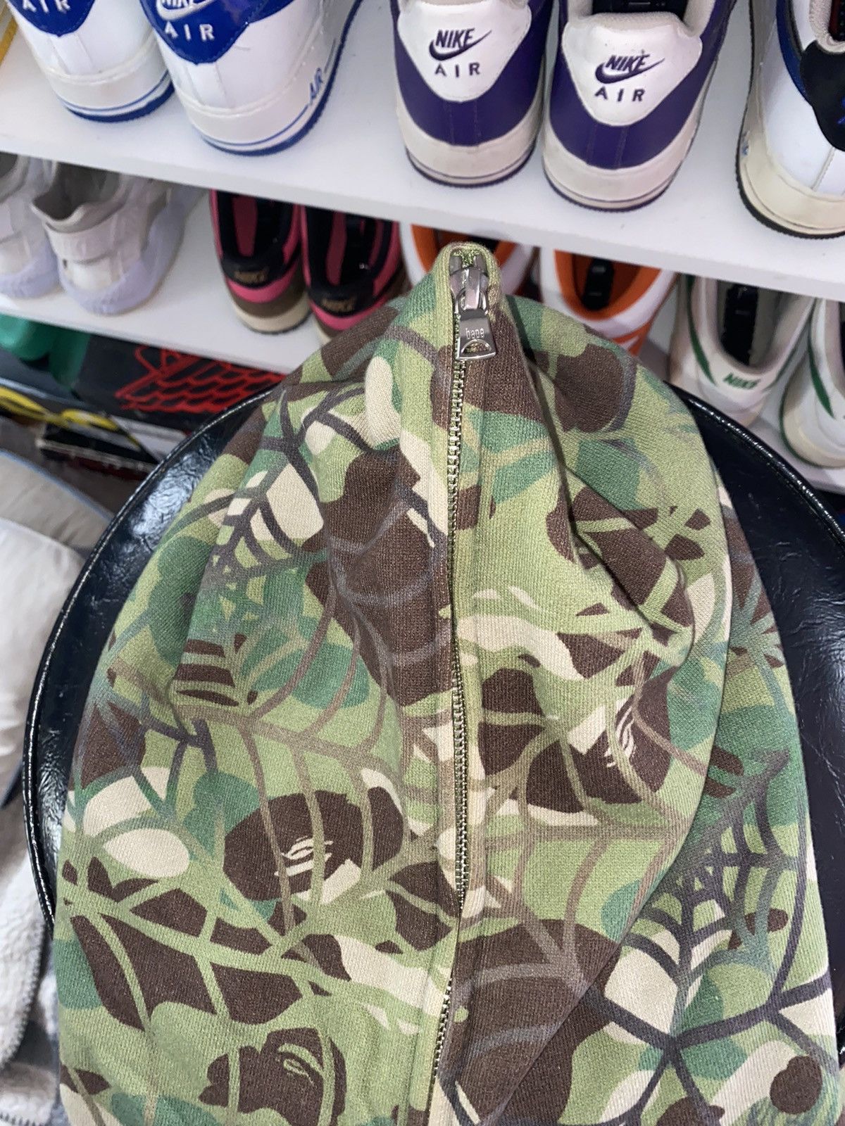 Bape Bape x Marvel Comics Spider-Man web camo full zip hoodie | Grailed