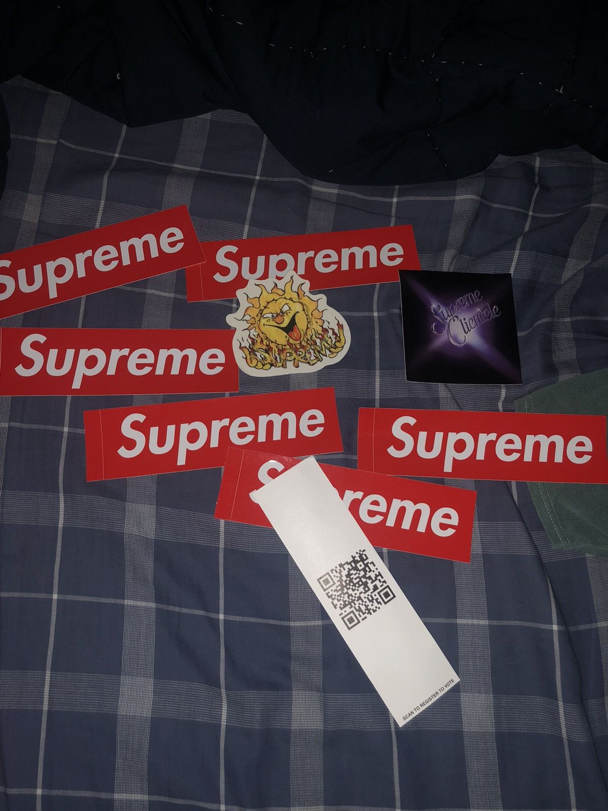 Supreme Supreme Sticker Lot (+REGISTER TO VOTE BOGO STICKER) | Grailed
