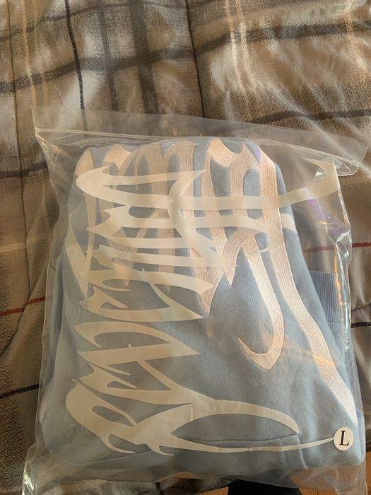 Revenge Baby Blue Embroidered “Revenge” Hoodie | Grailed