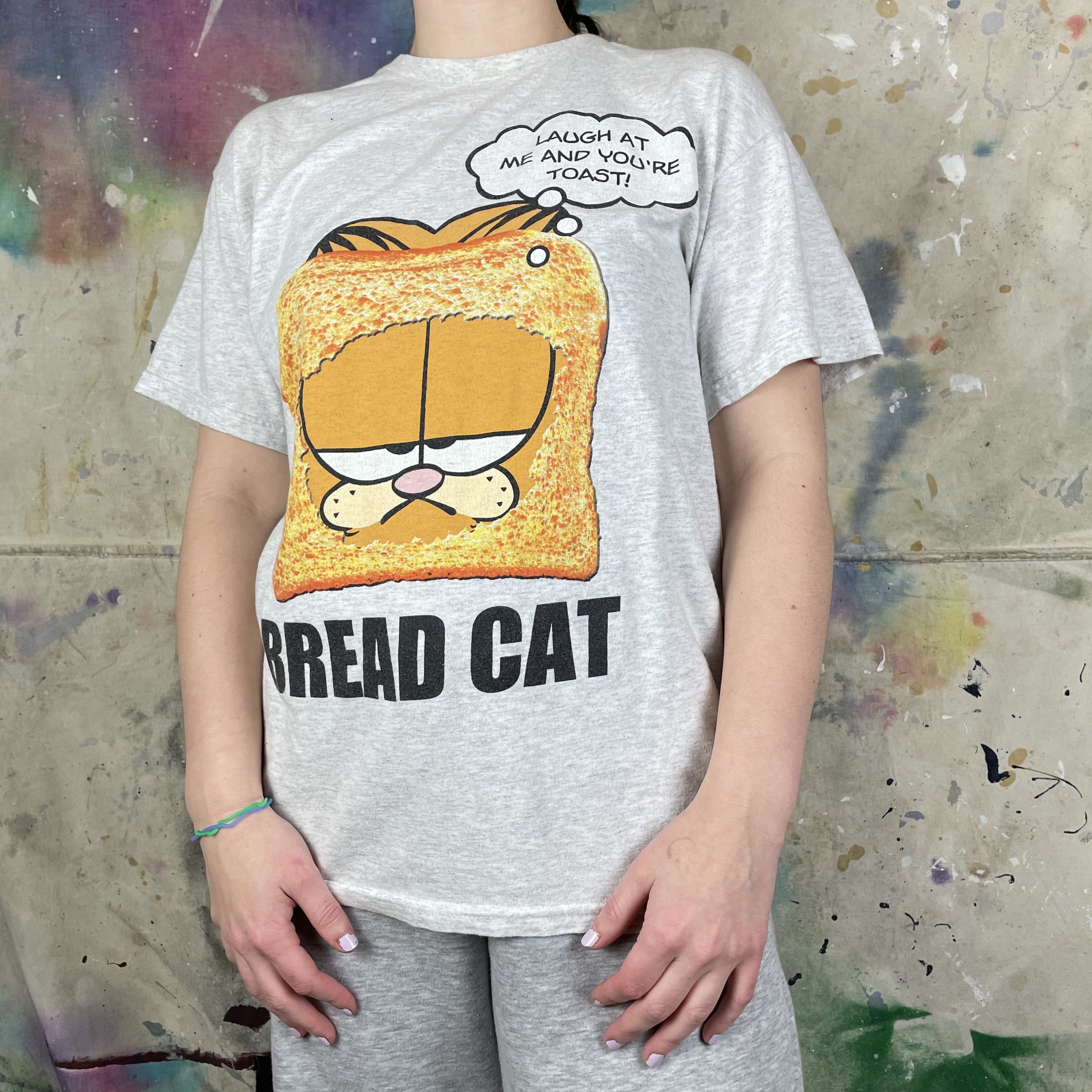 Cartoon Network Garfield Bread Cat Graphic Tee | Grailed