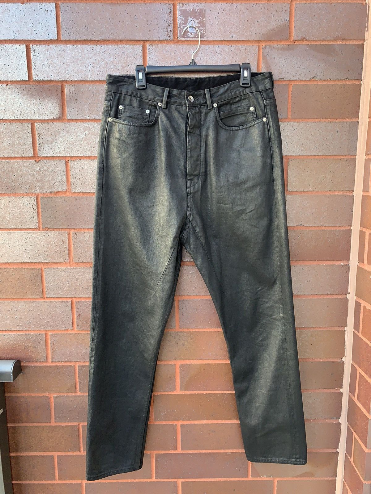 Rick Owens Drkshdw Rick Owens Waxed Collapse Cut Denim | Grailed