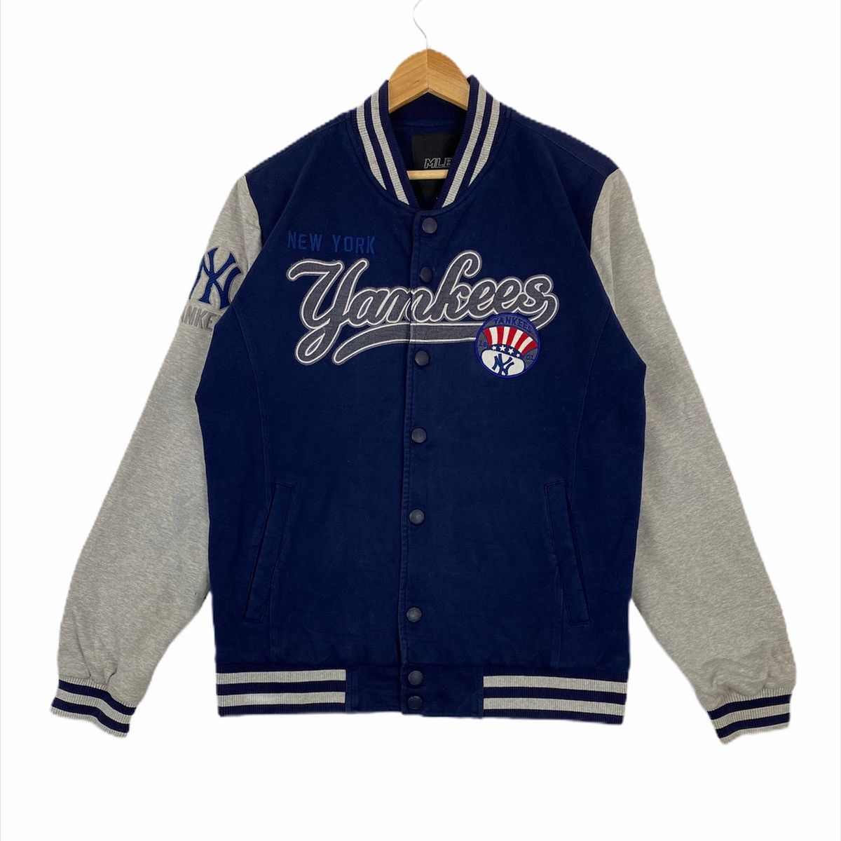 MLB × New York Yankees × Varsity Jacket New York Yankees Embroidered ...