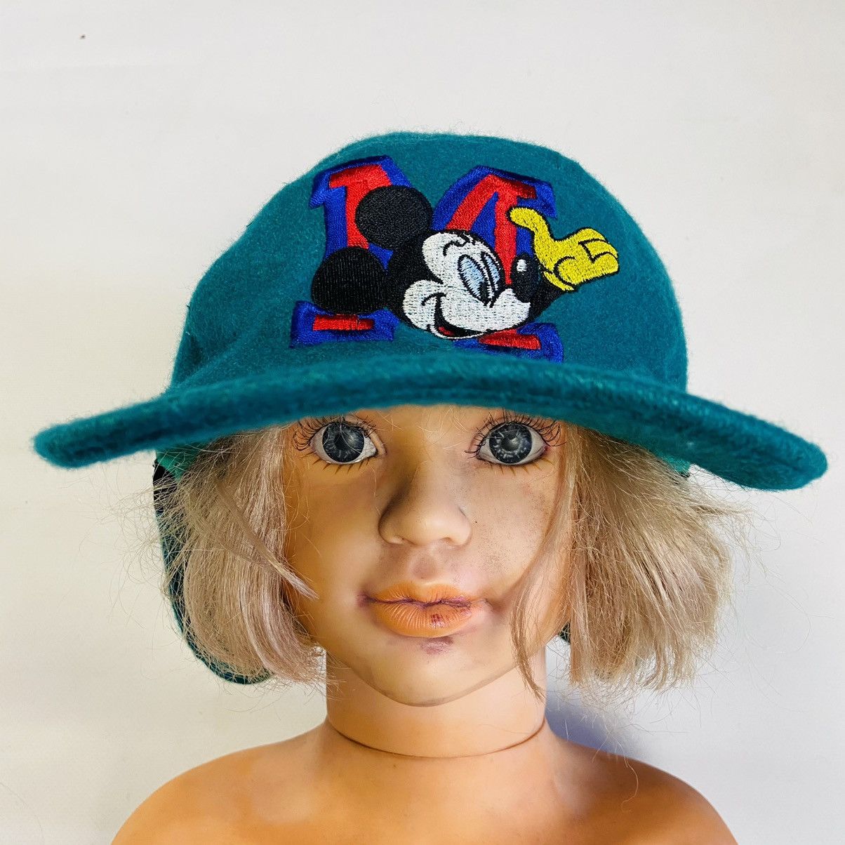 Vintage 1970s VERY RARE WOOL CAP EMBROIDERED MICKEY MOUSE WITH EARS ...