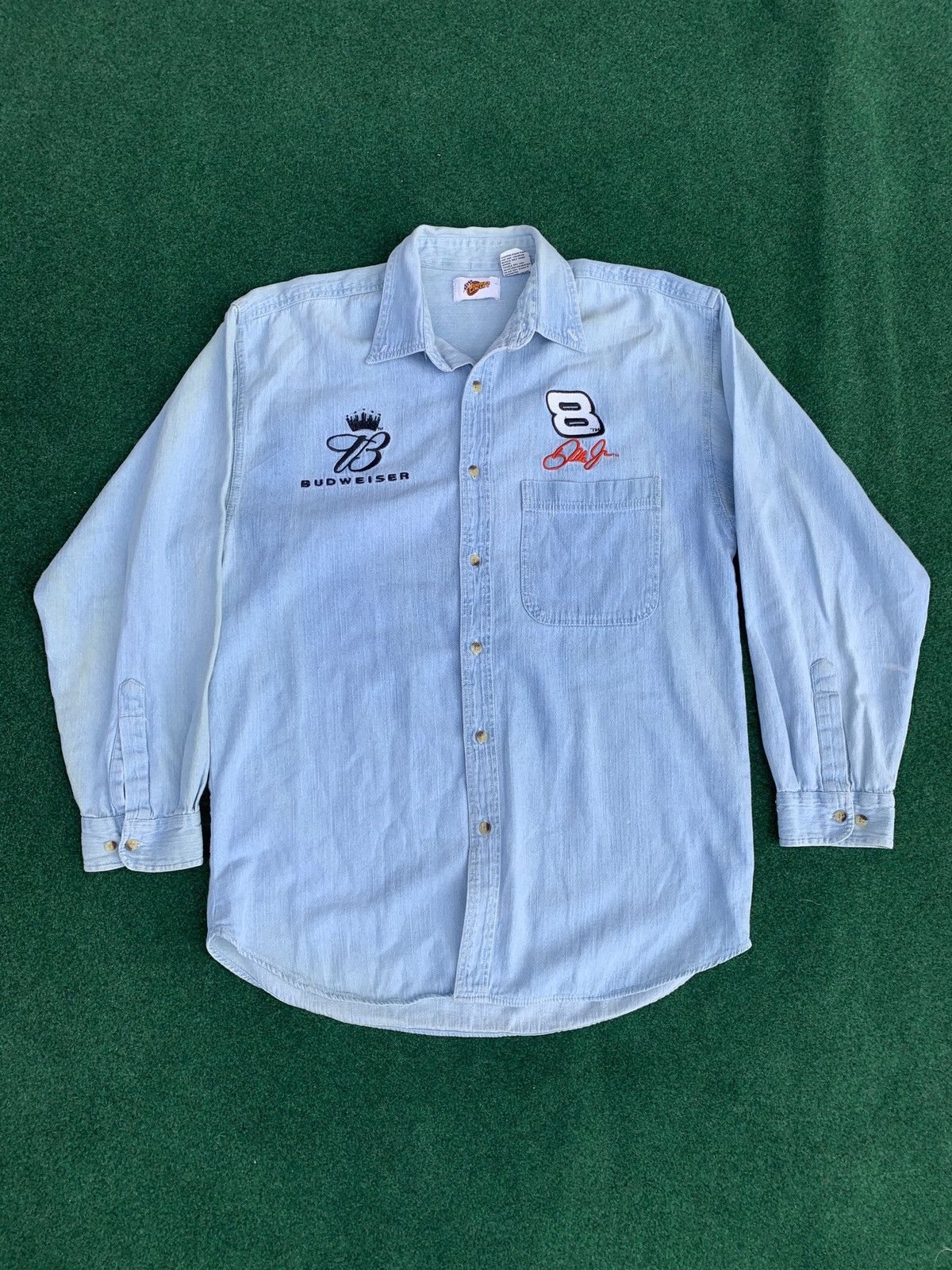Budweiser × NASCAR Vintage 90’s Budweiser Racing Button Up Shirt | Grailed