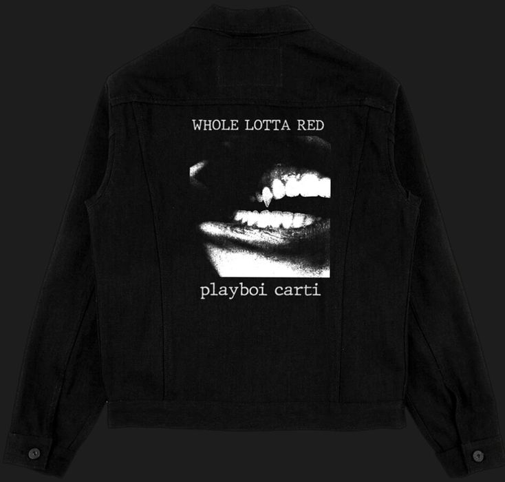 Playboi Carti Playboi carti denim jacket whole lotta red | Grailed