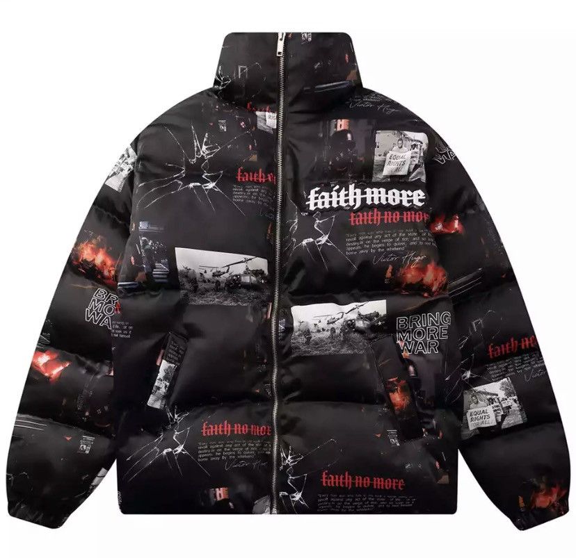 Vintage Japanese style vintage down jacket punk streetwear oversize ...