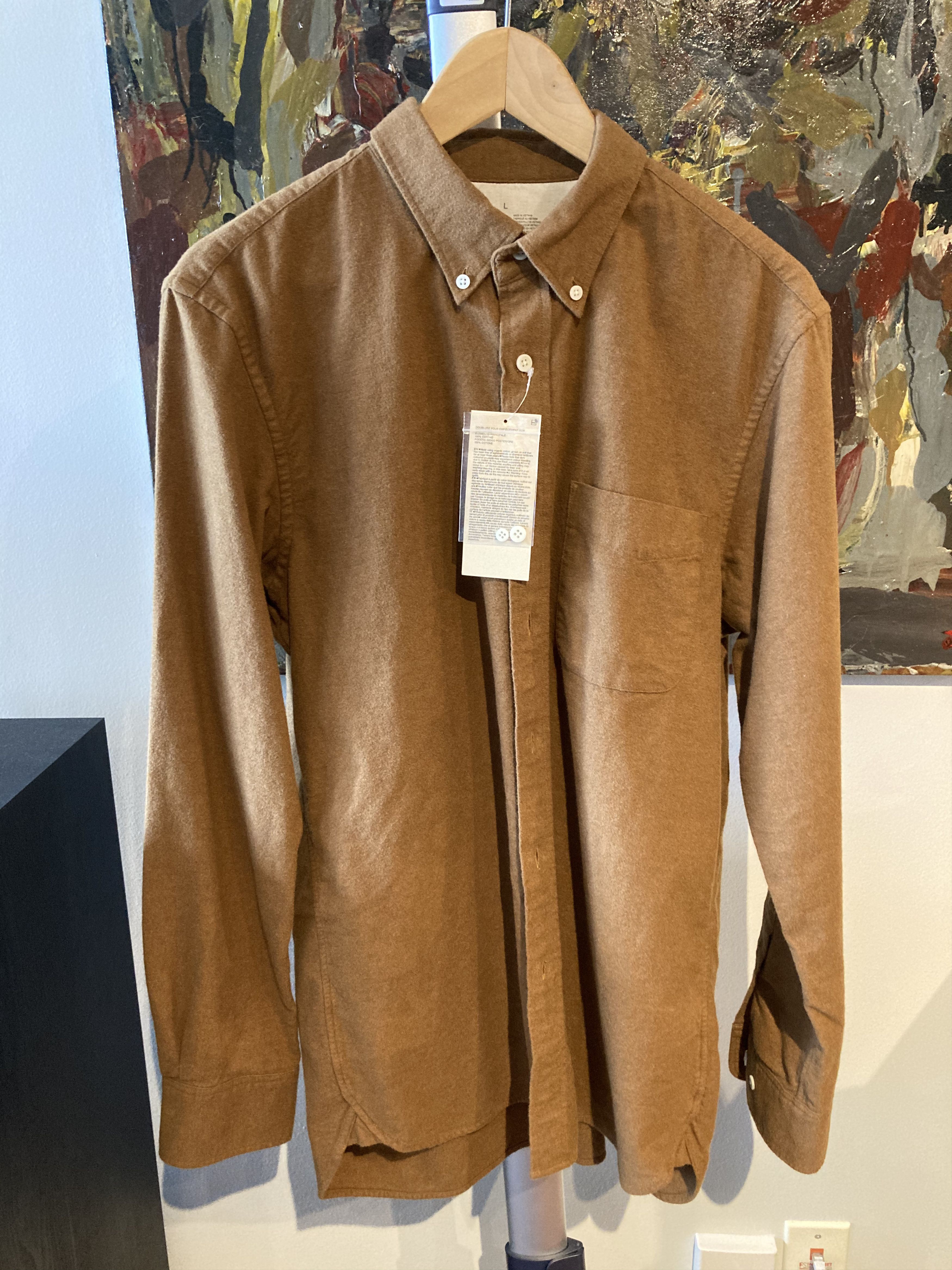 Muji MUJI Brown Button Down | Grailed