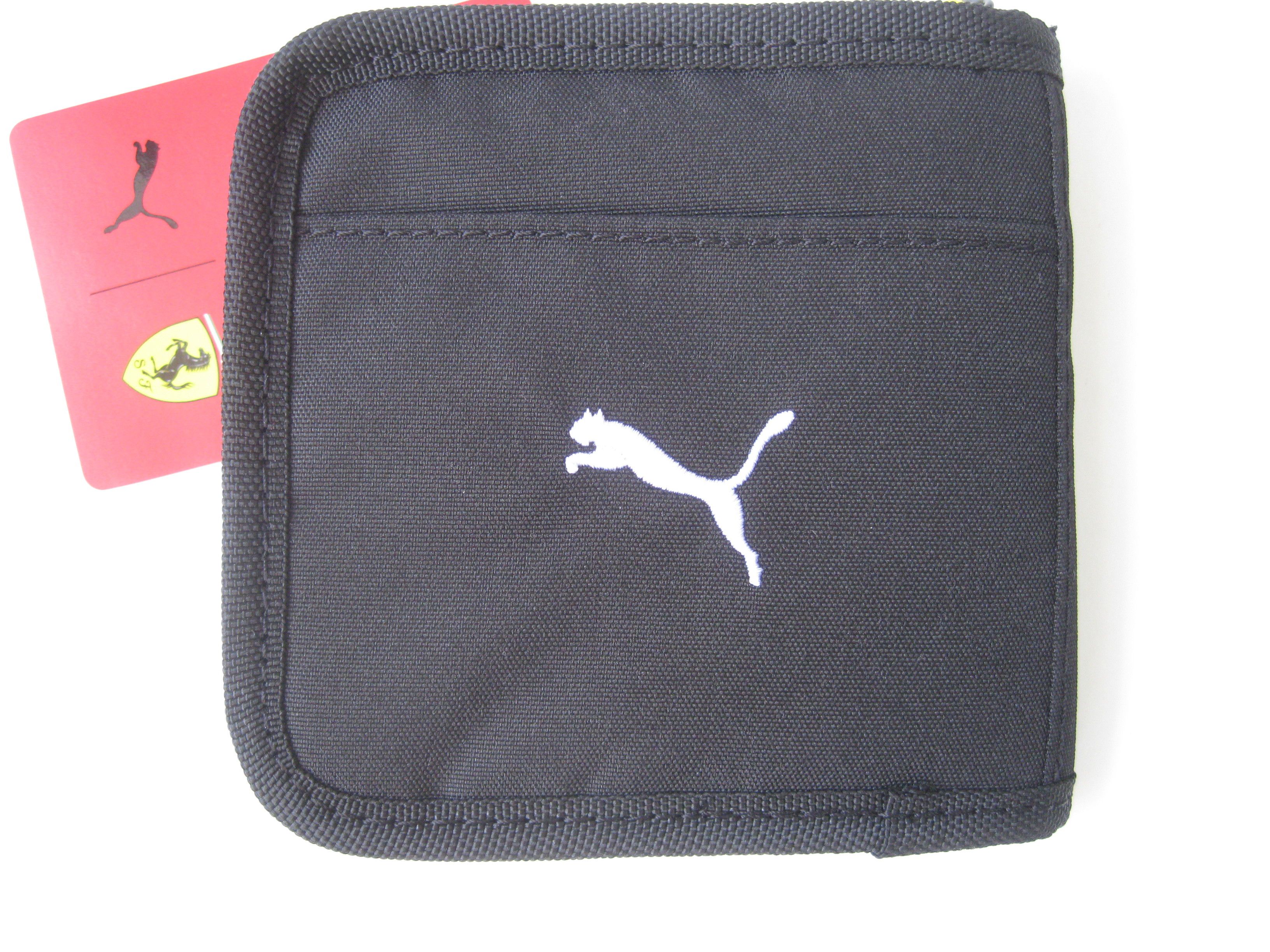Puma Ferrari Zip Bifold Wallet Black | Grailed