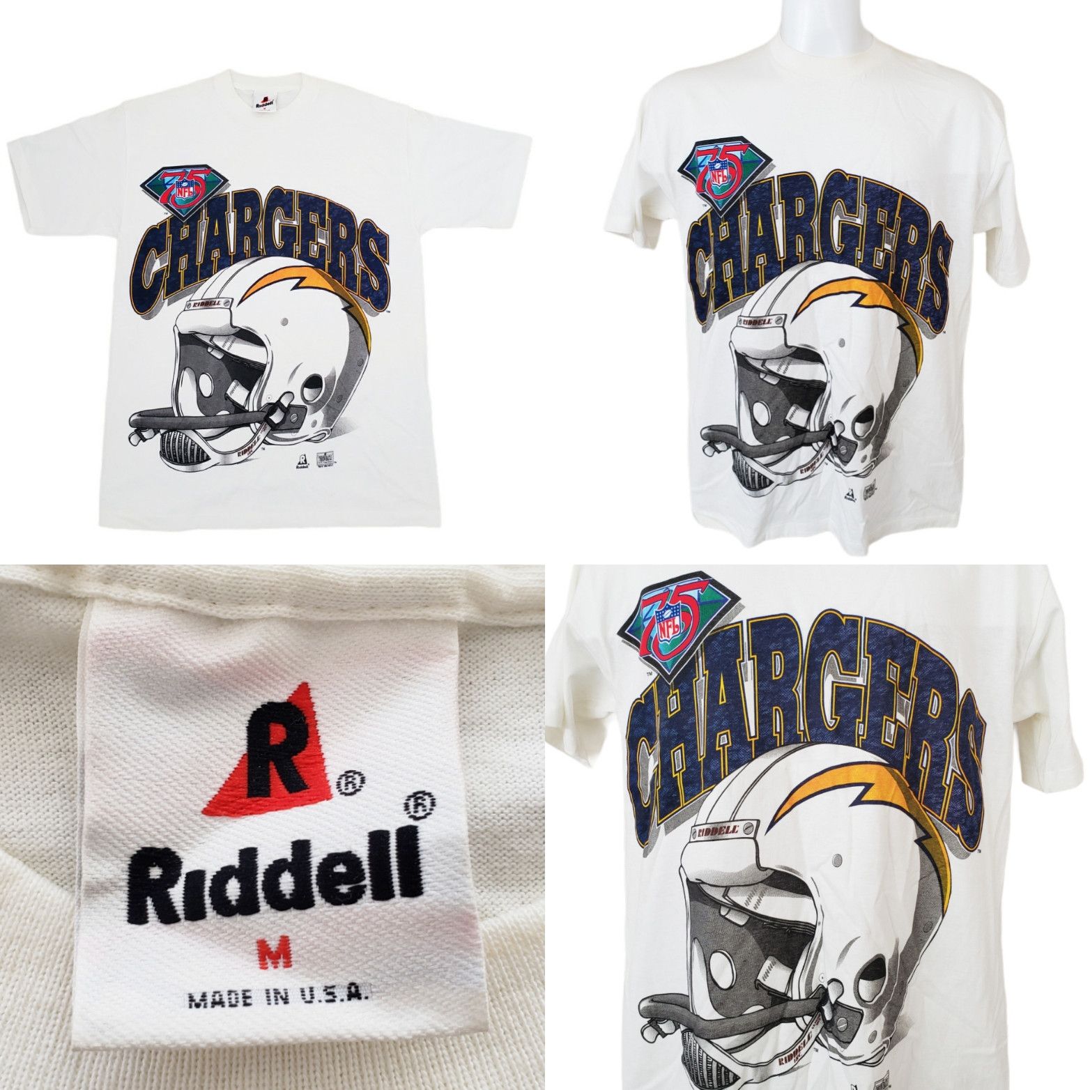 Riddell × Vintage Rare Vintage 90s Chargers 75th Helmet Logo Lightning ...