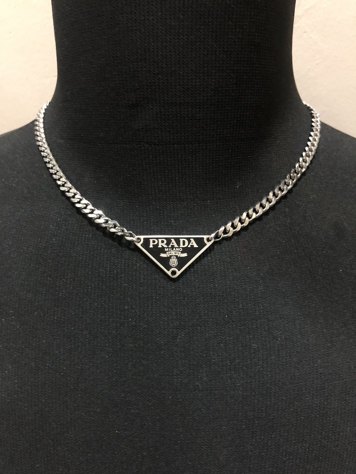 Custom × Prada × Vintage 🔥RARE PRADA ️Pendant Made Into Cuban Link ...