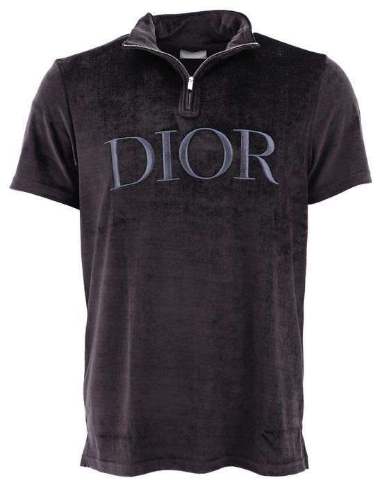 Dior DIOR VELOUR LOGO T-SHIRT | Grailed